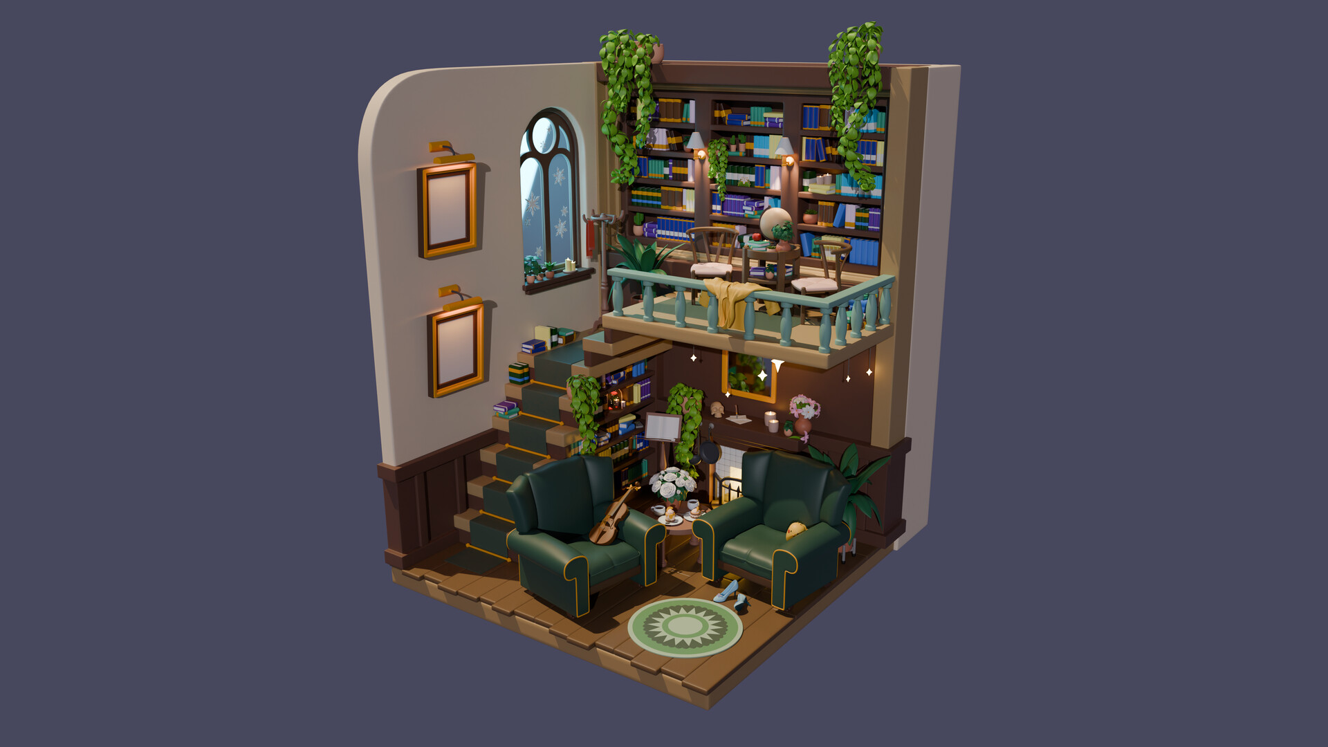 ArtStation - WIP Small Library