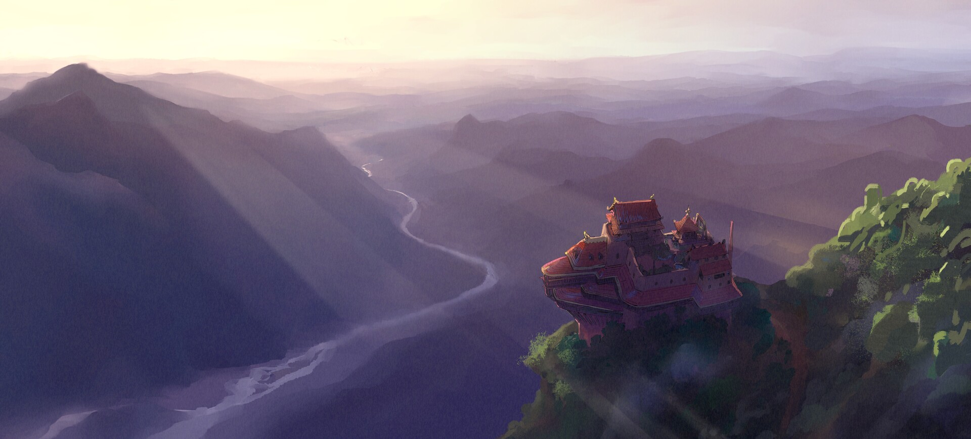 ArtStation - God rays digital paint