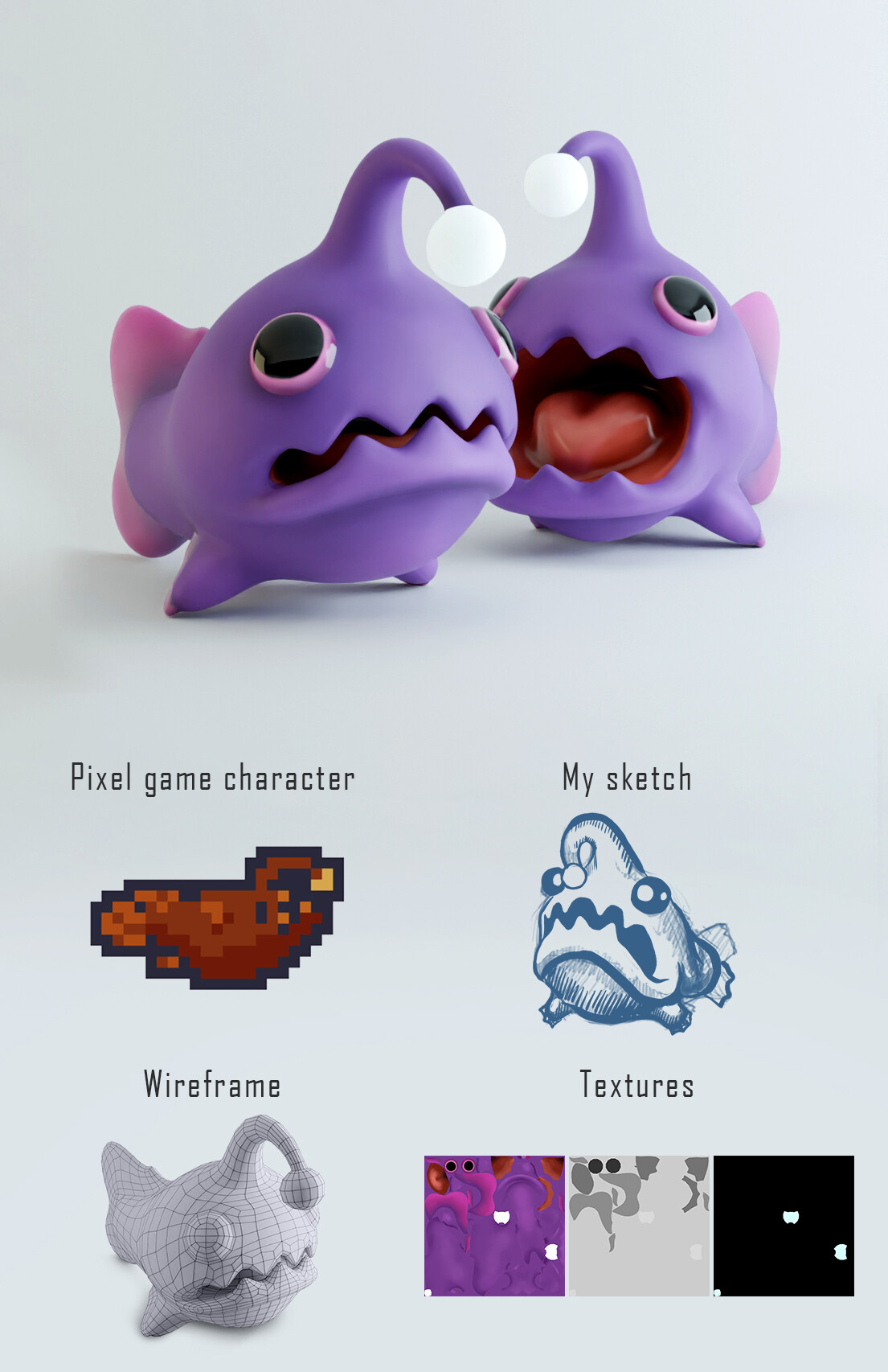 ArtStation - Cute Angler Fish 3d model