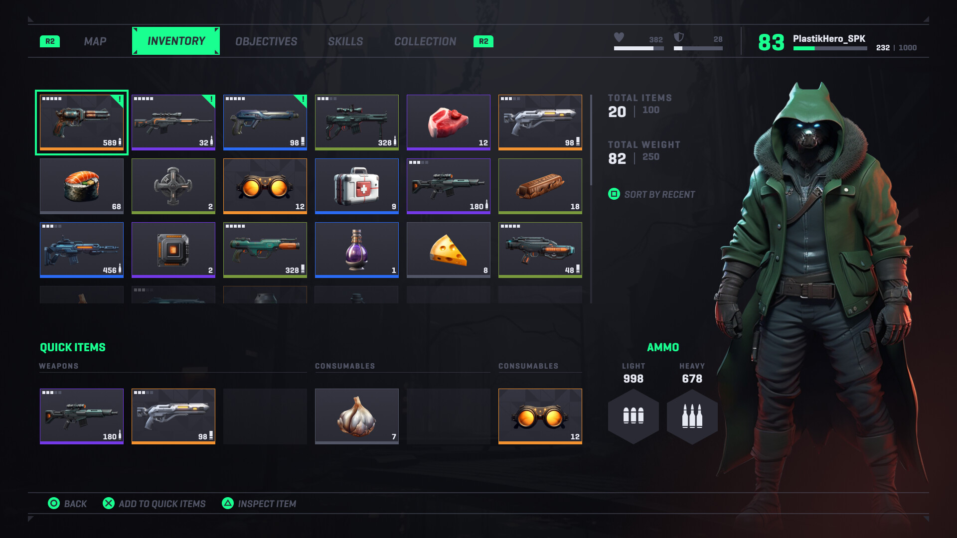 inventory system design interface