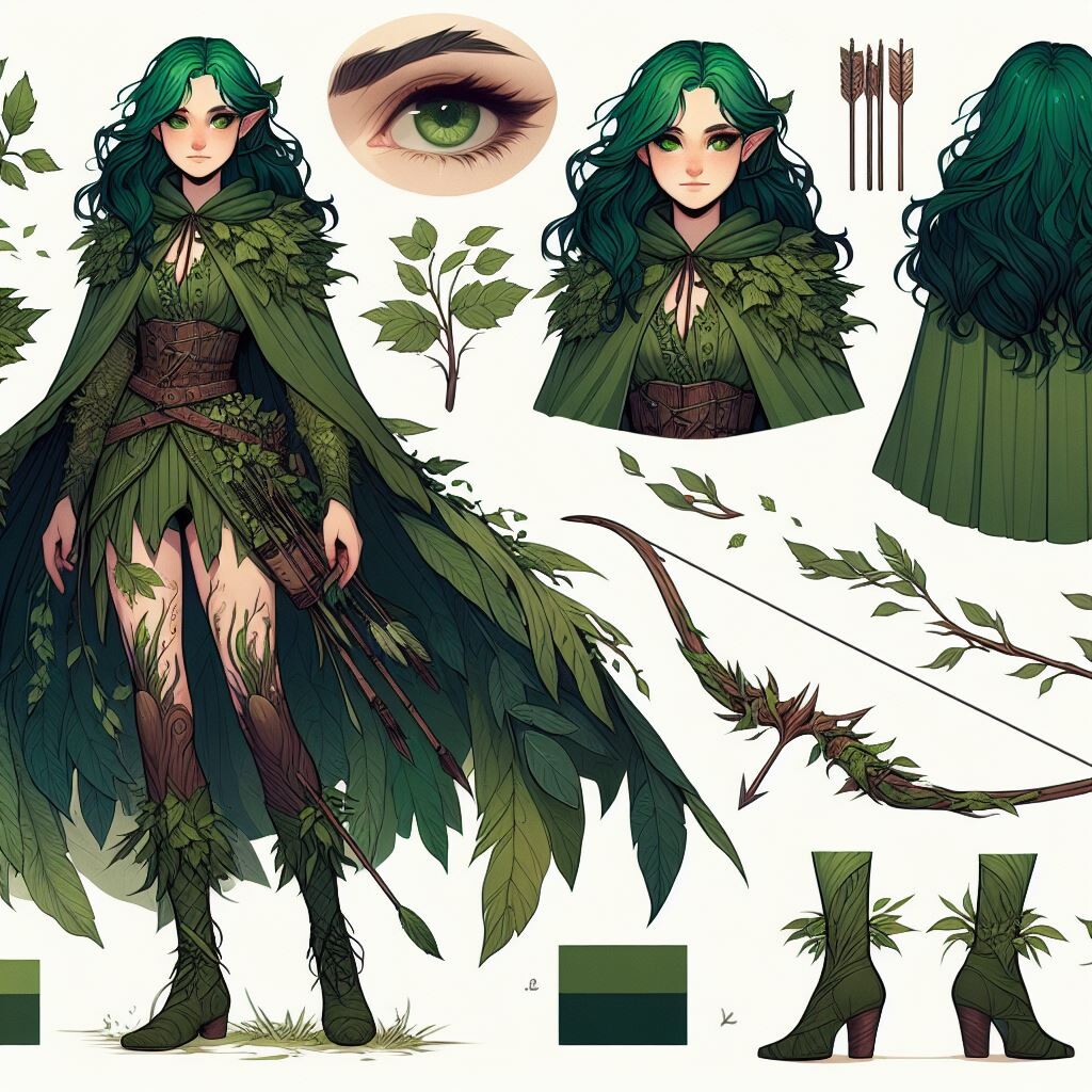 ArtStation - Character Sheet: Luna the Nature Guardian