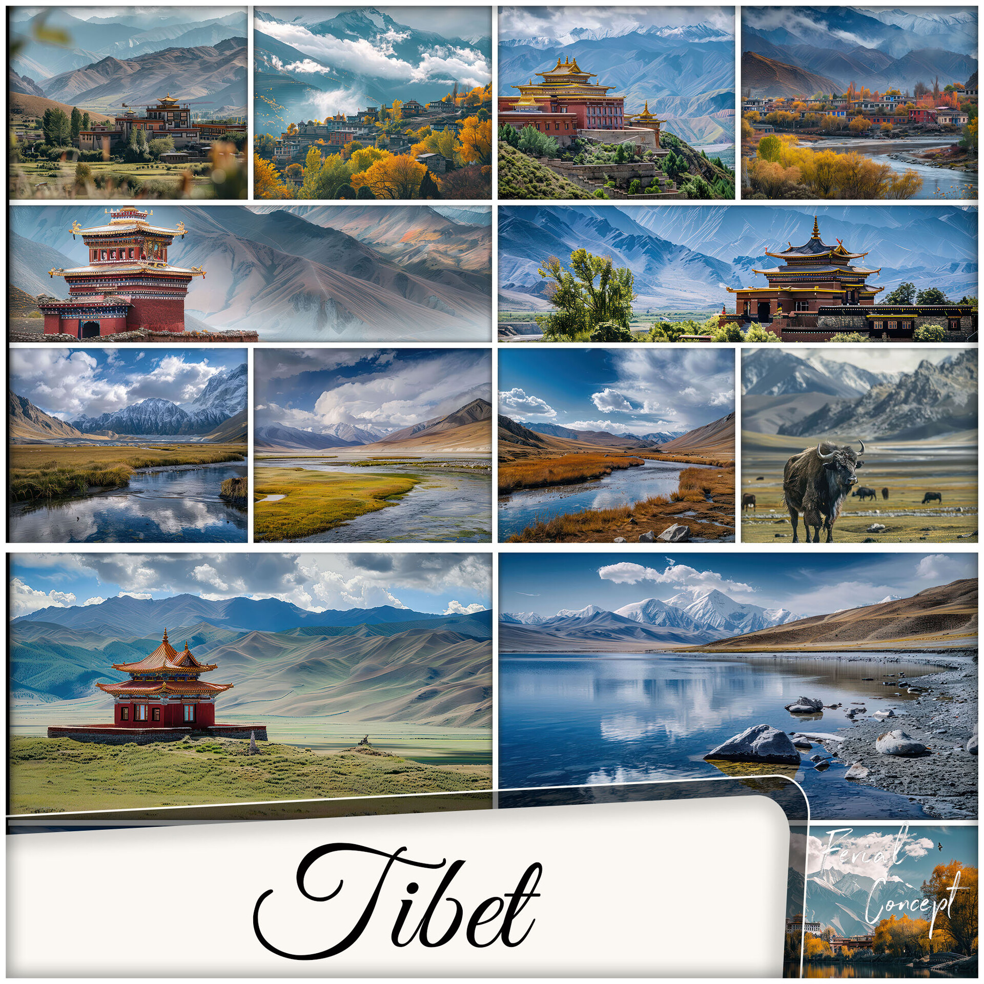 Ferial Concept - 🔹270 Tibet - Nature Concept Reference Image Pack v.17 |8K|