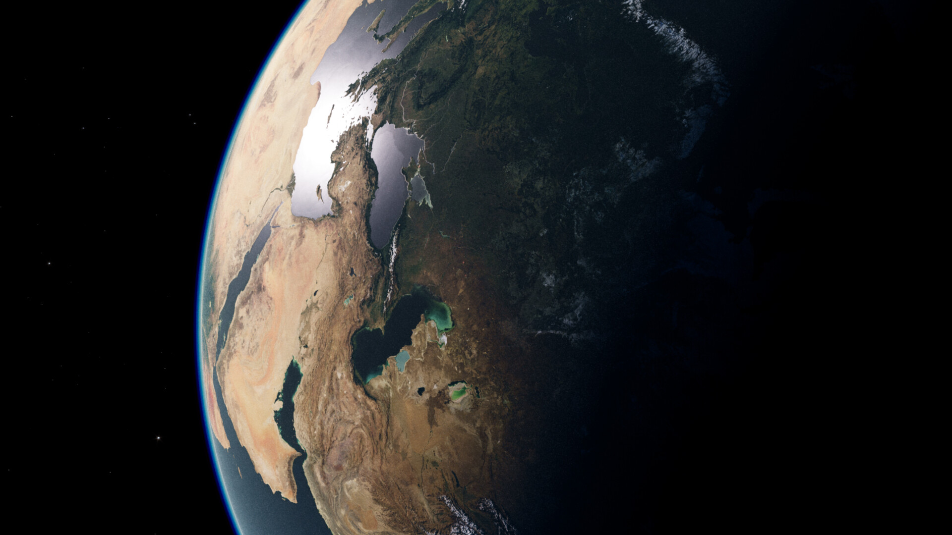 ArtStation - Cloudless Planet Earth