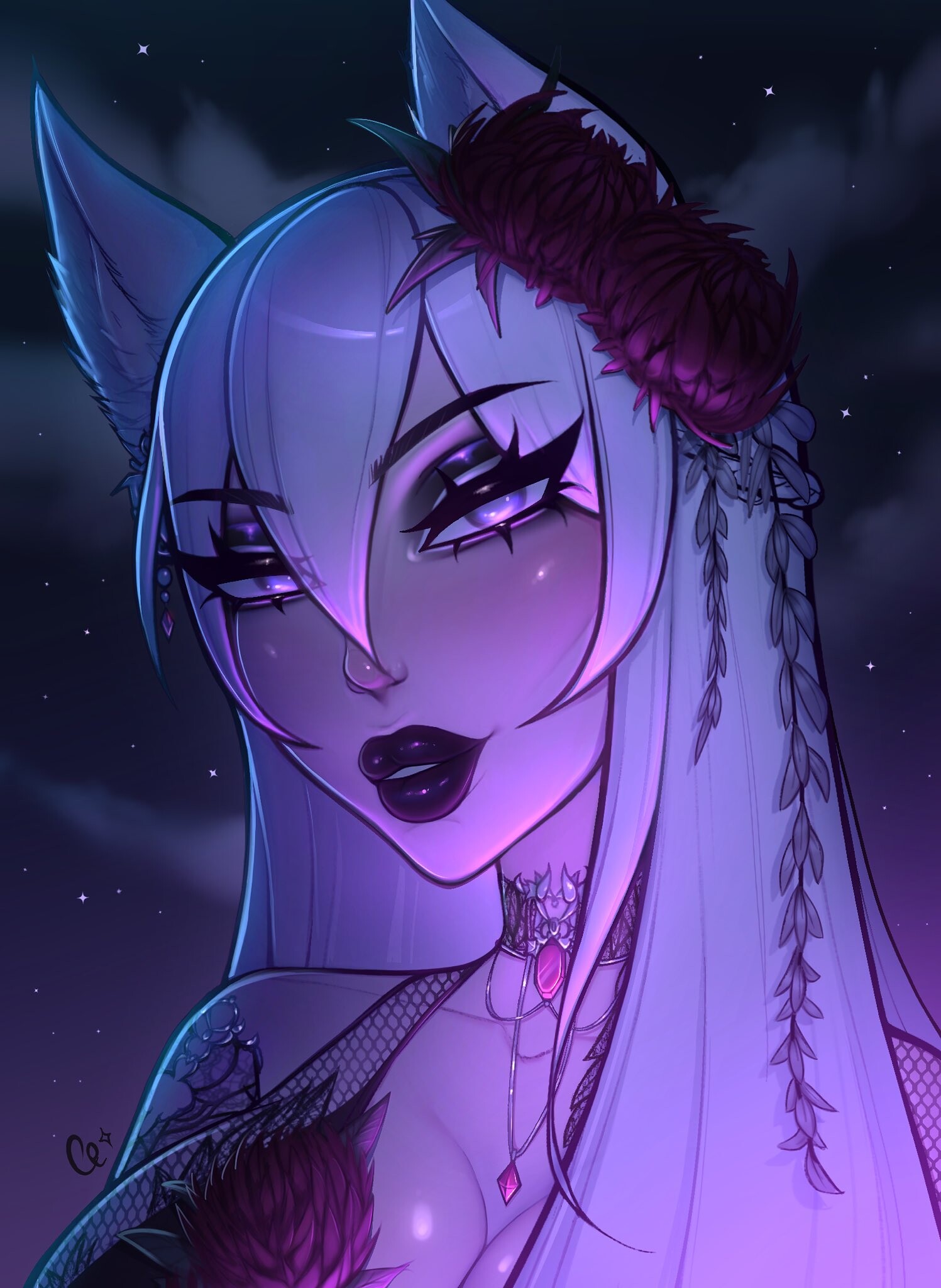 ArtStation - Mysterious Kitsune Lady for Leena Laine
