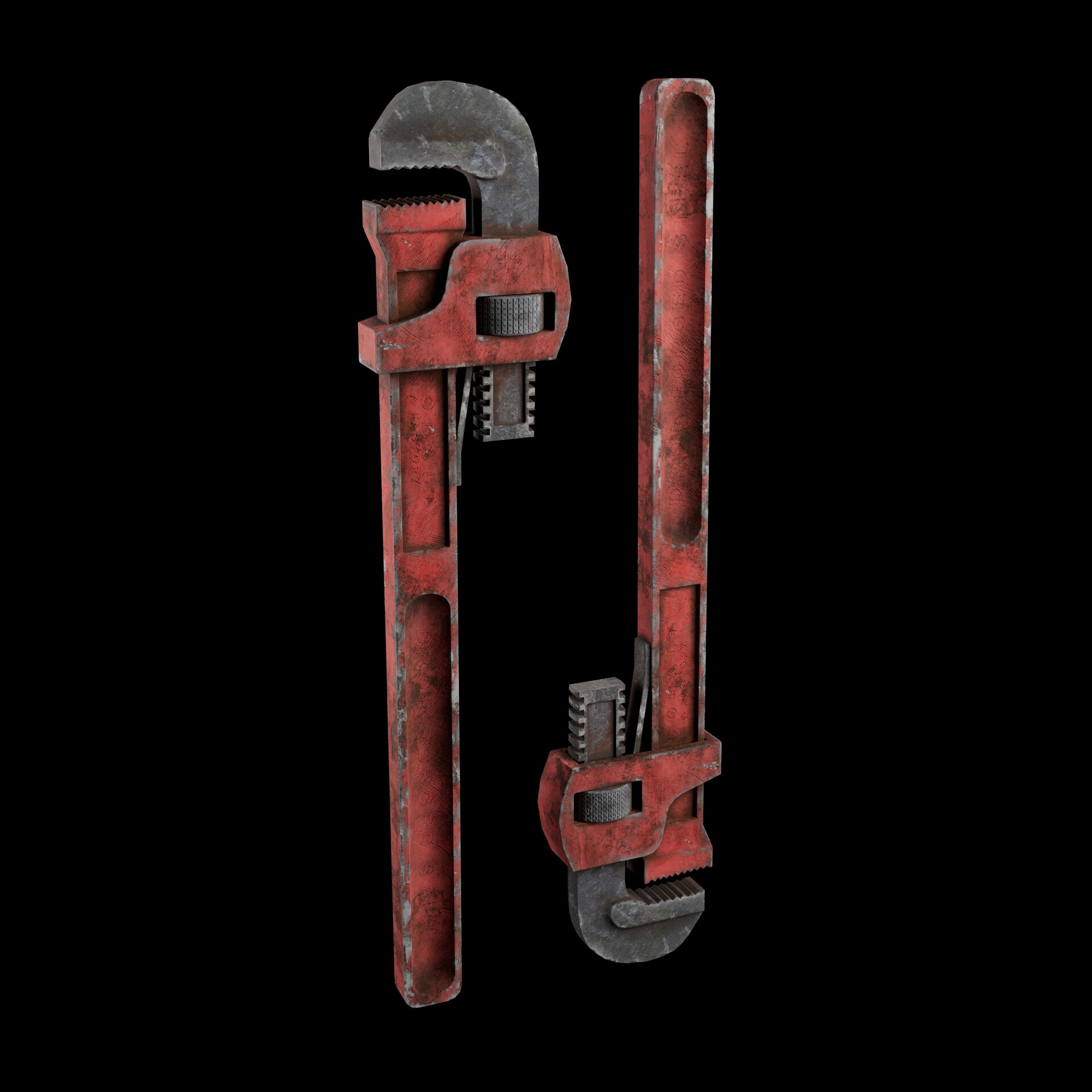 ArtStation - Old Pipe Wrench
