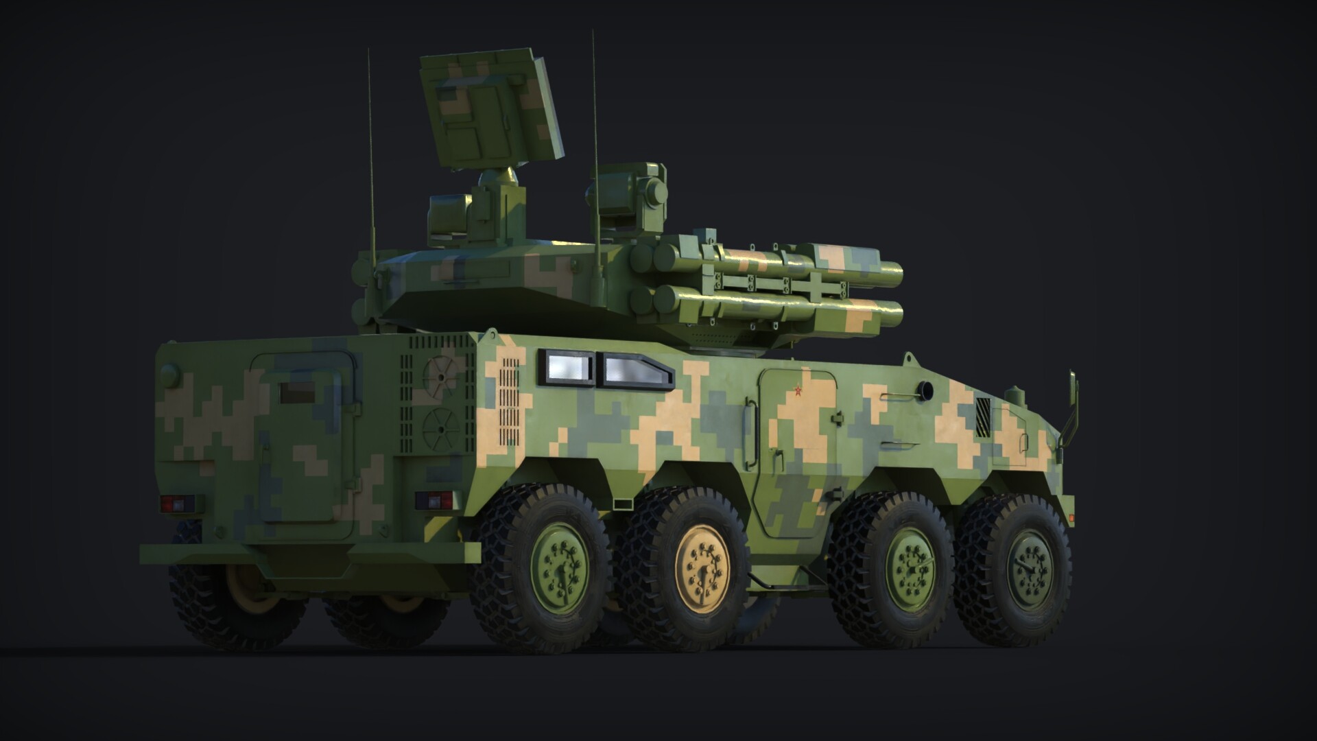 Tim Samedov - Type 625E AA Gun Missile System 3D model