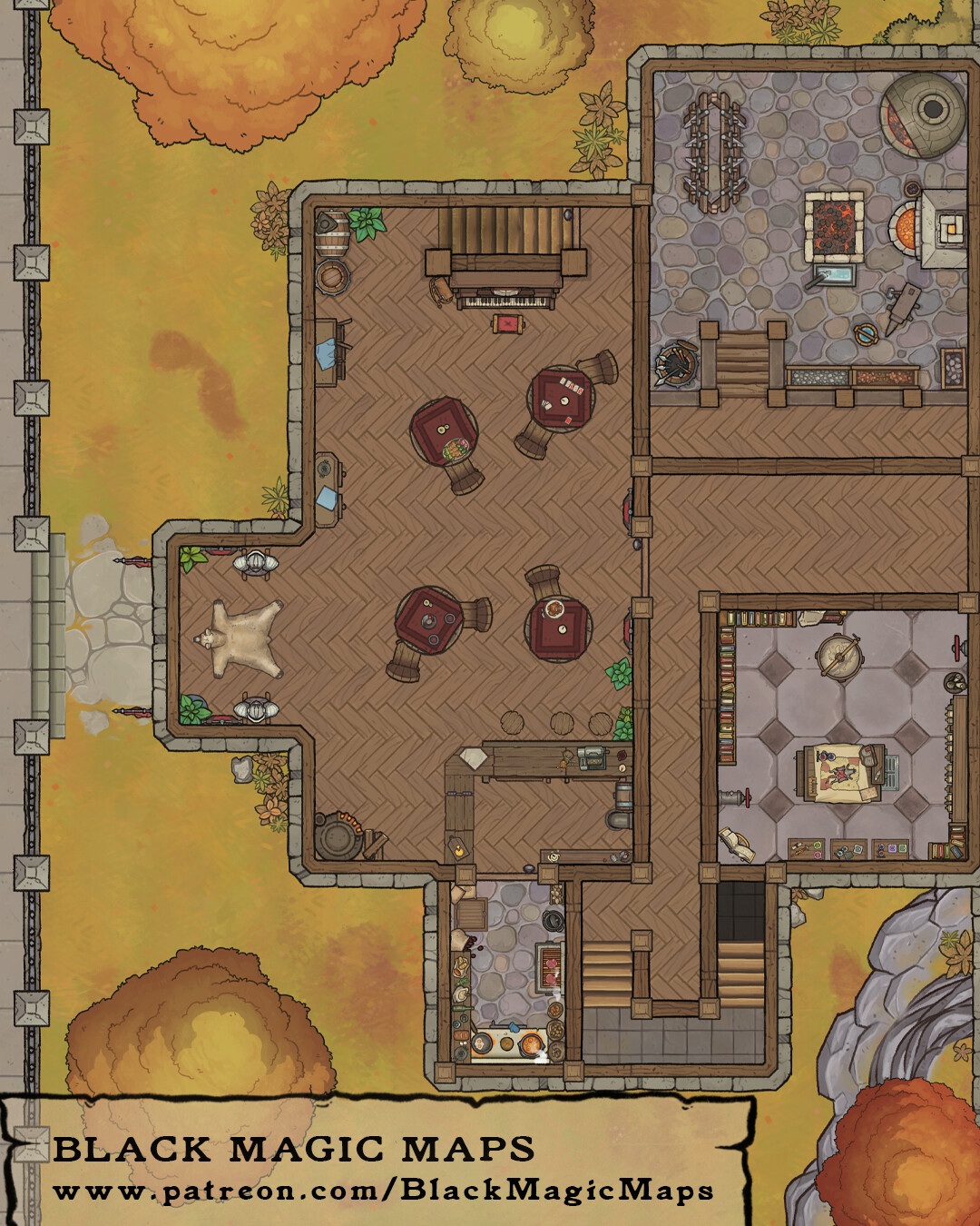 ArtStation - City Guildhouse BATTLEMAP! ⚔️