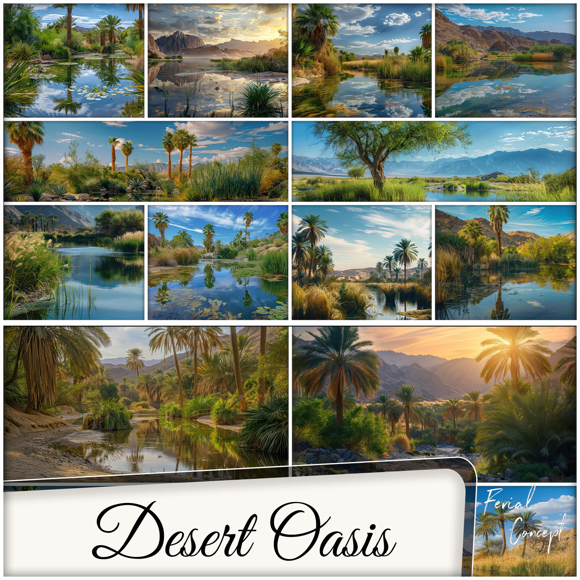 Ferial Concept - 🔹210 Desert Oasis - Nature Concept Reference Image ...