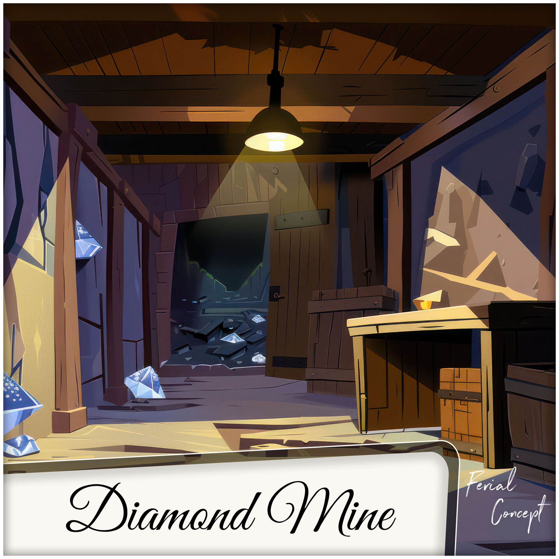 Ferial Concept - 🔹200 Diamond Mine - Cartoon Concept Reference Image ...