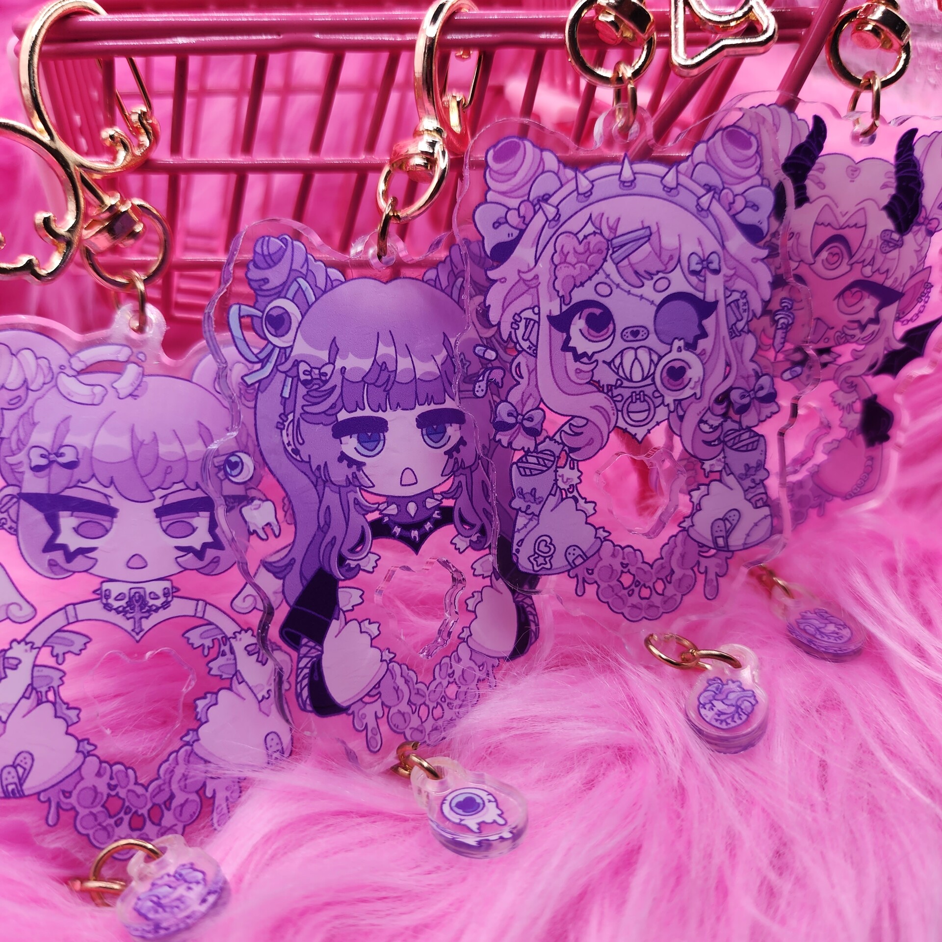 ArtStation - Dangly Heartz Keychains