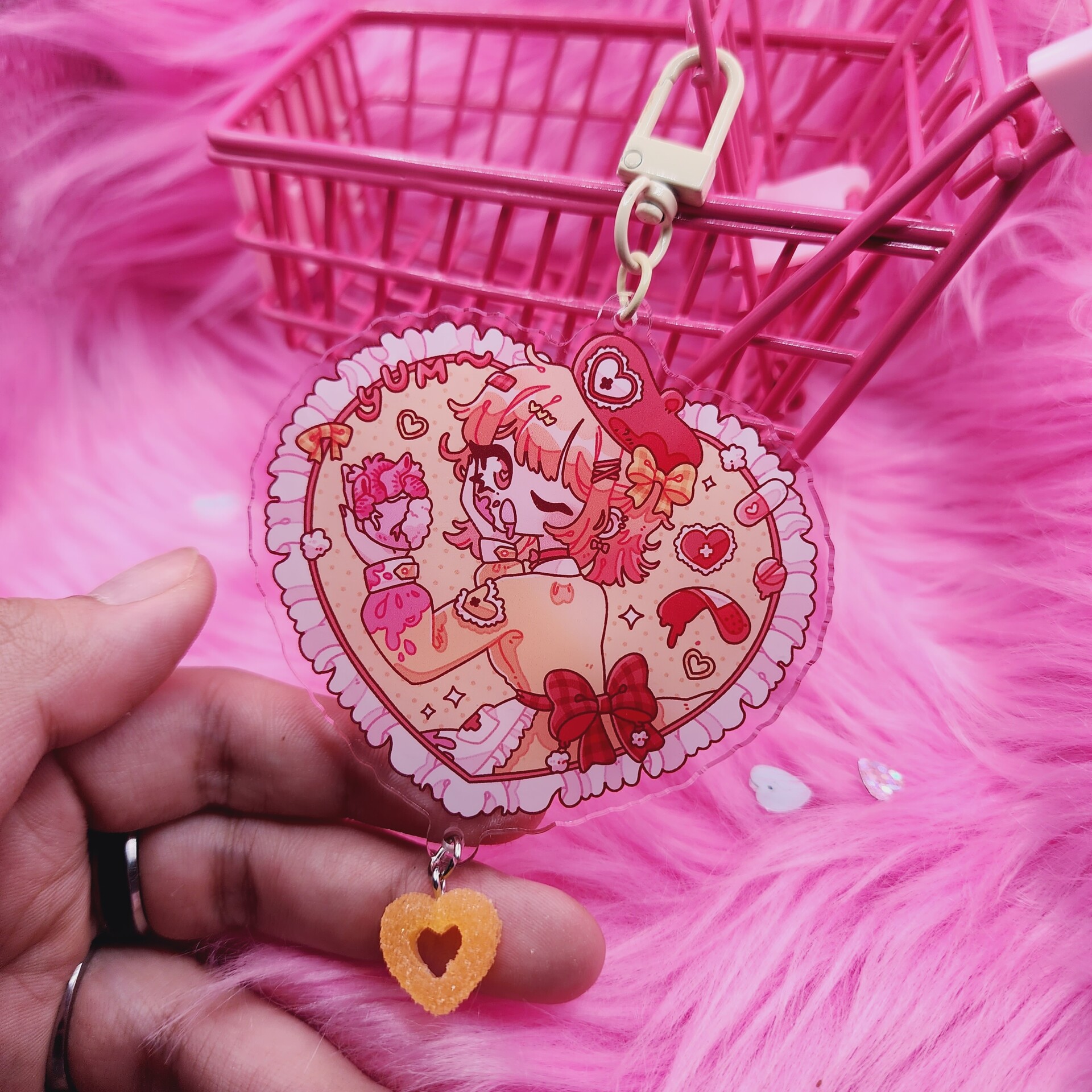 ArtStation - Menhera Pompom Keychain