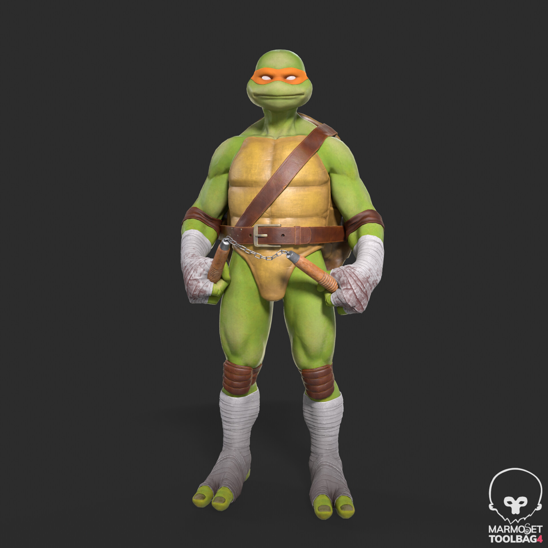 ArtStation - Ninja Turtle, Michelangelo