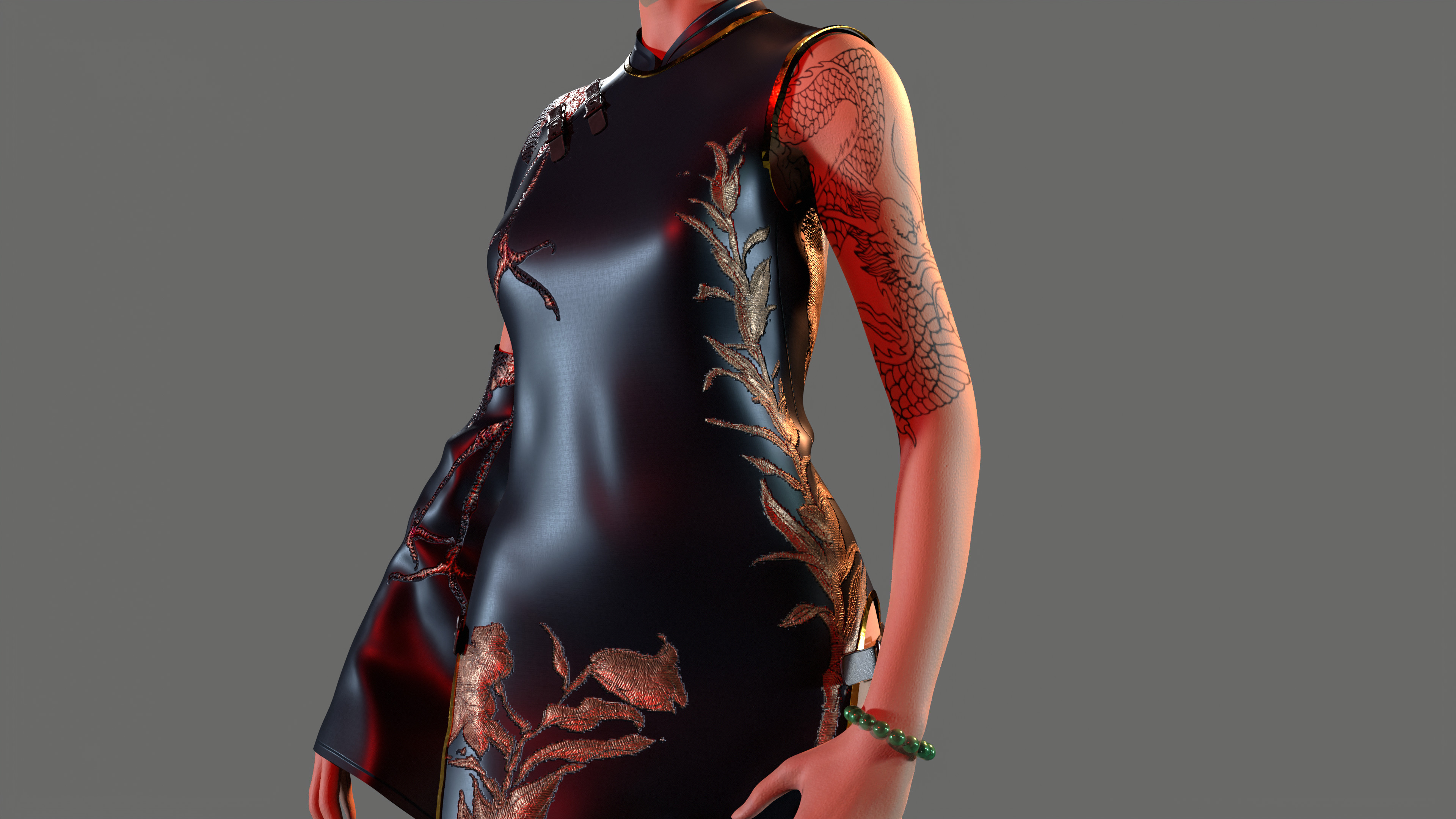 Yuna Zhai - Chinese Qi Pao Character Design