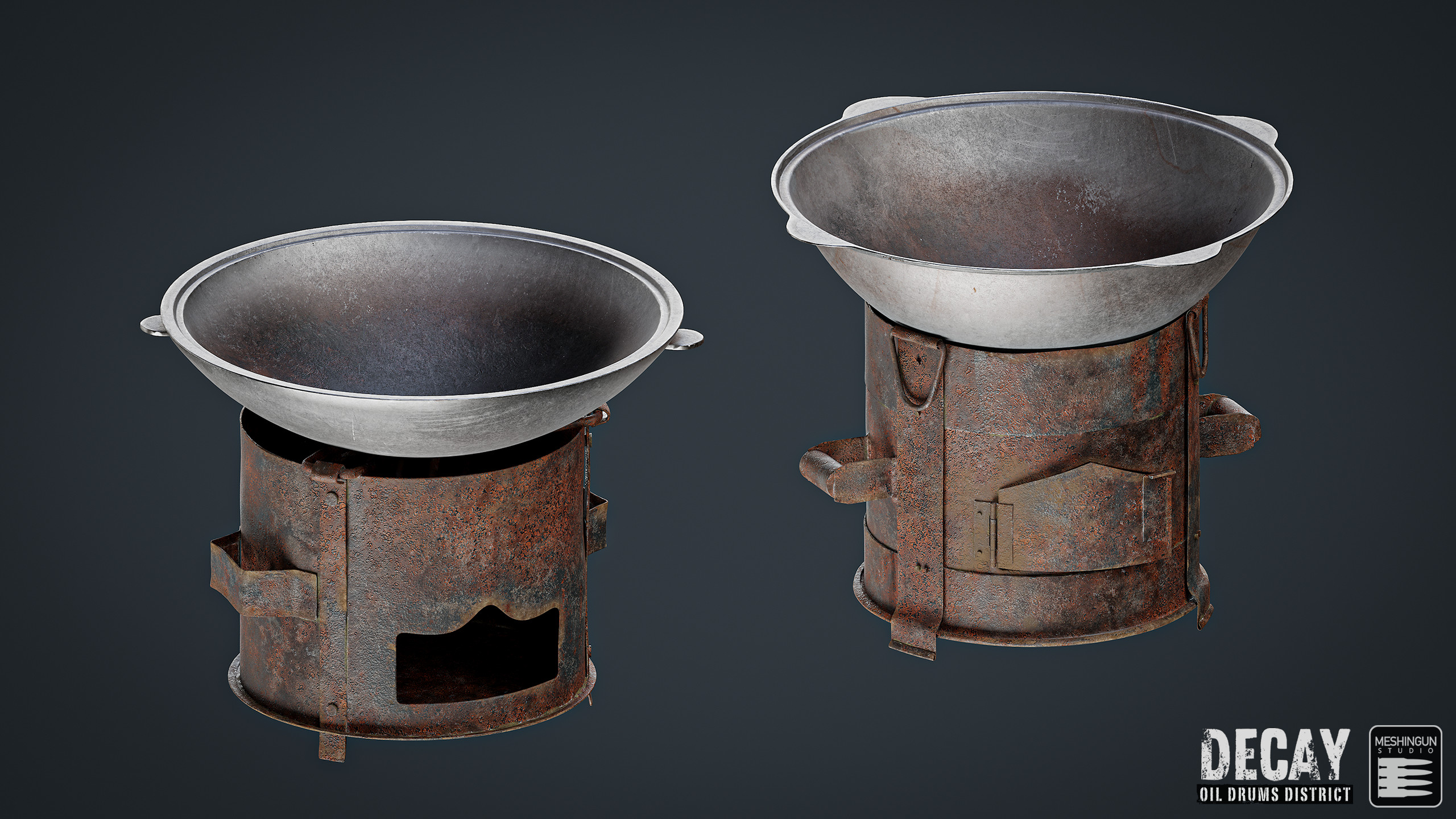 MESHINGUN STUDIO INC. - Decay: Oil Drums District | Props