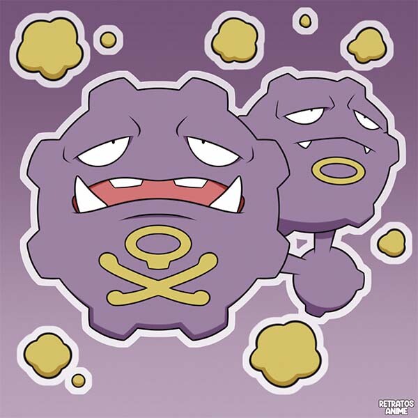 Retratosanime - Weezing, Pokémon