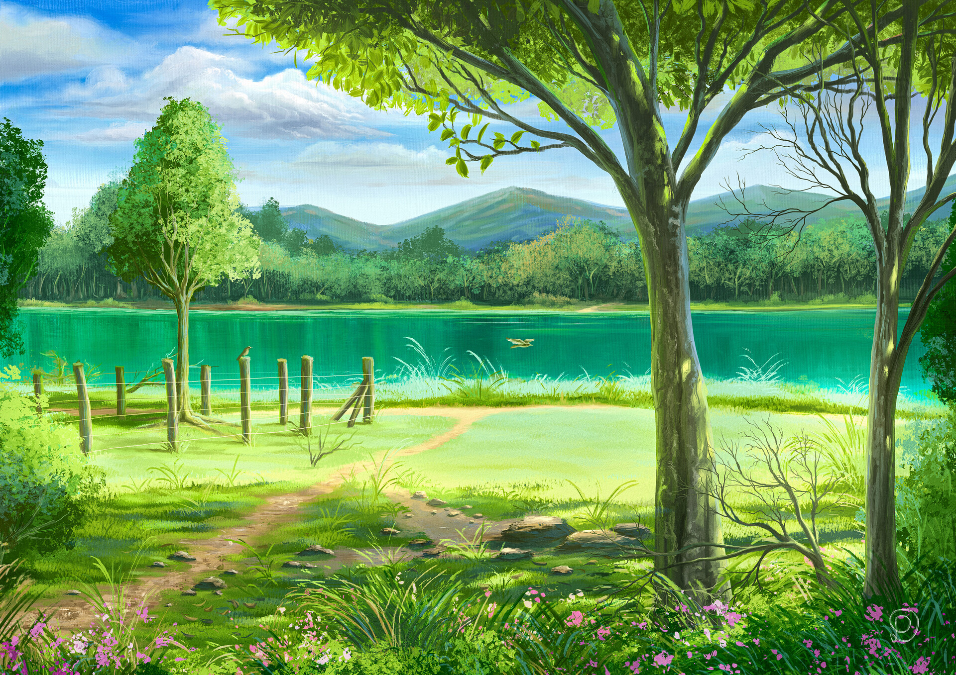 ArtStation - Lake view