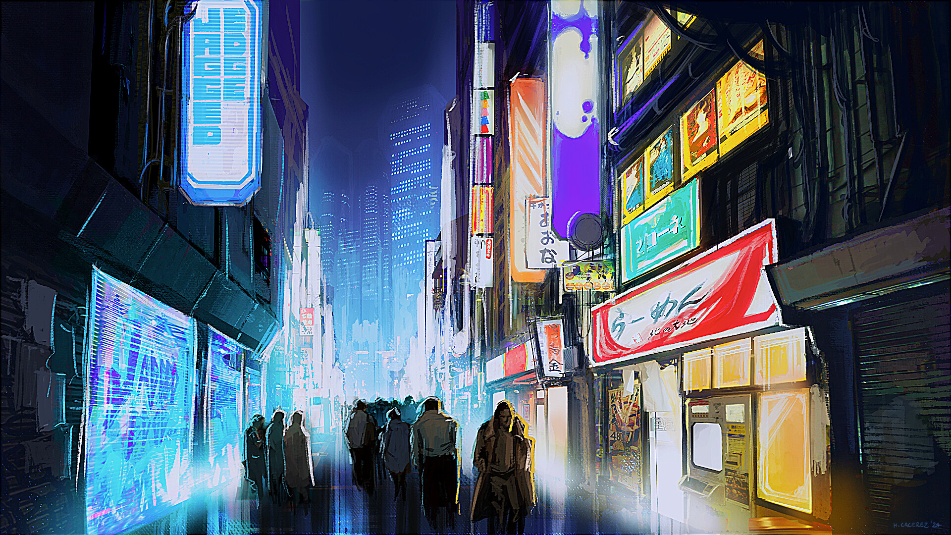 ArtStation - Cyberpunk Alleyway Concept Art