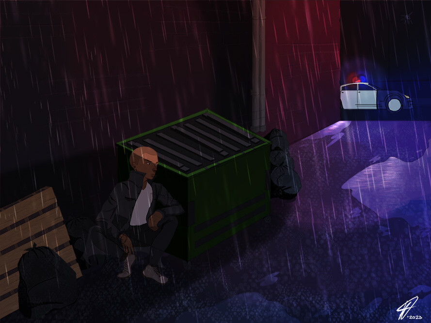 ArtStation - Run for Cover - Alleyway Painting