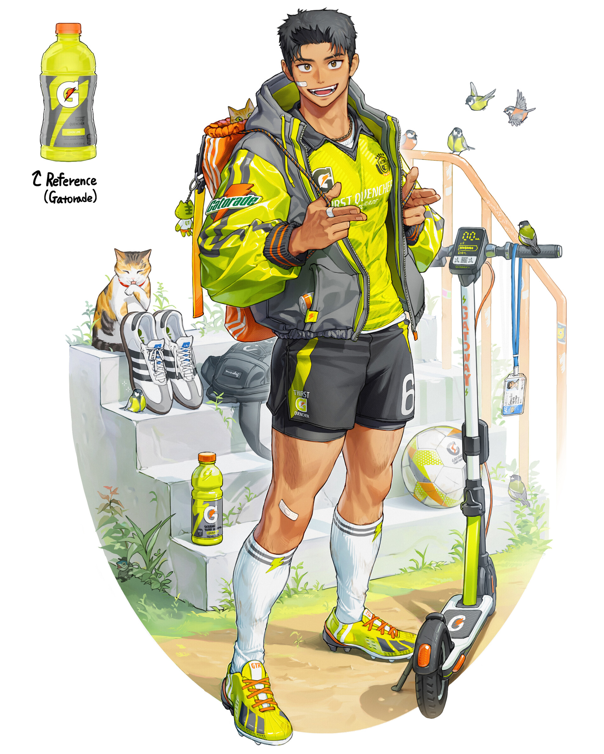 ArtStation - gatorade football player