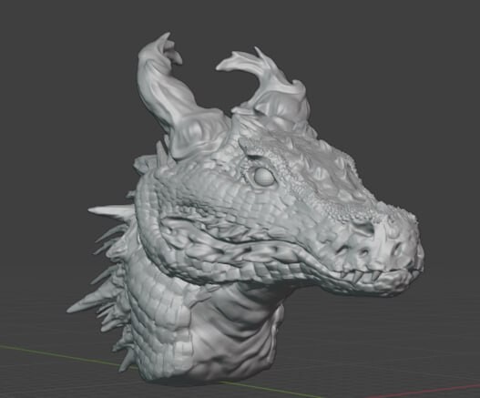 ArtStation - Dragon's head 3d model