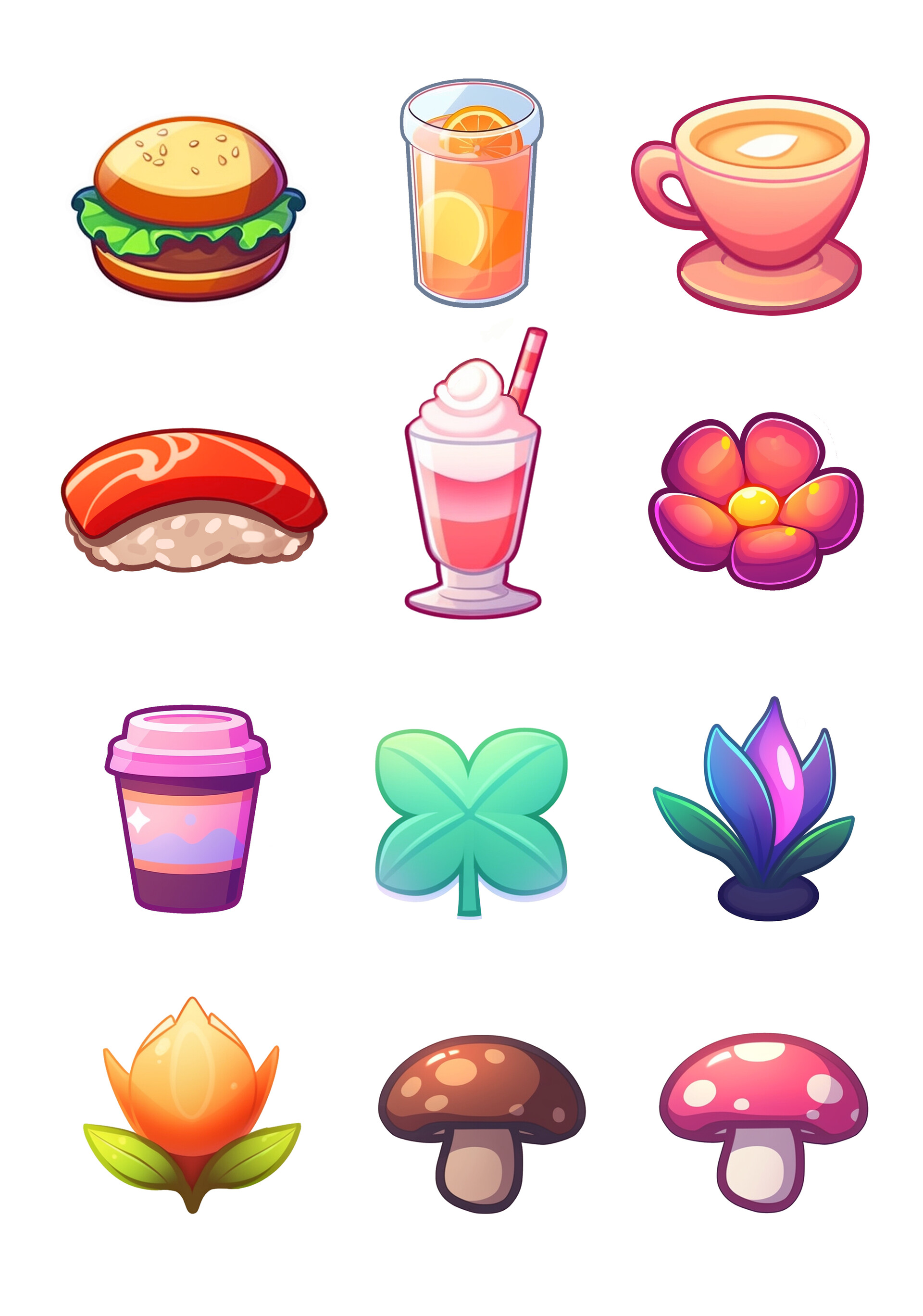 ArtStation - UI Game Icons-Cute/Sytlized