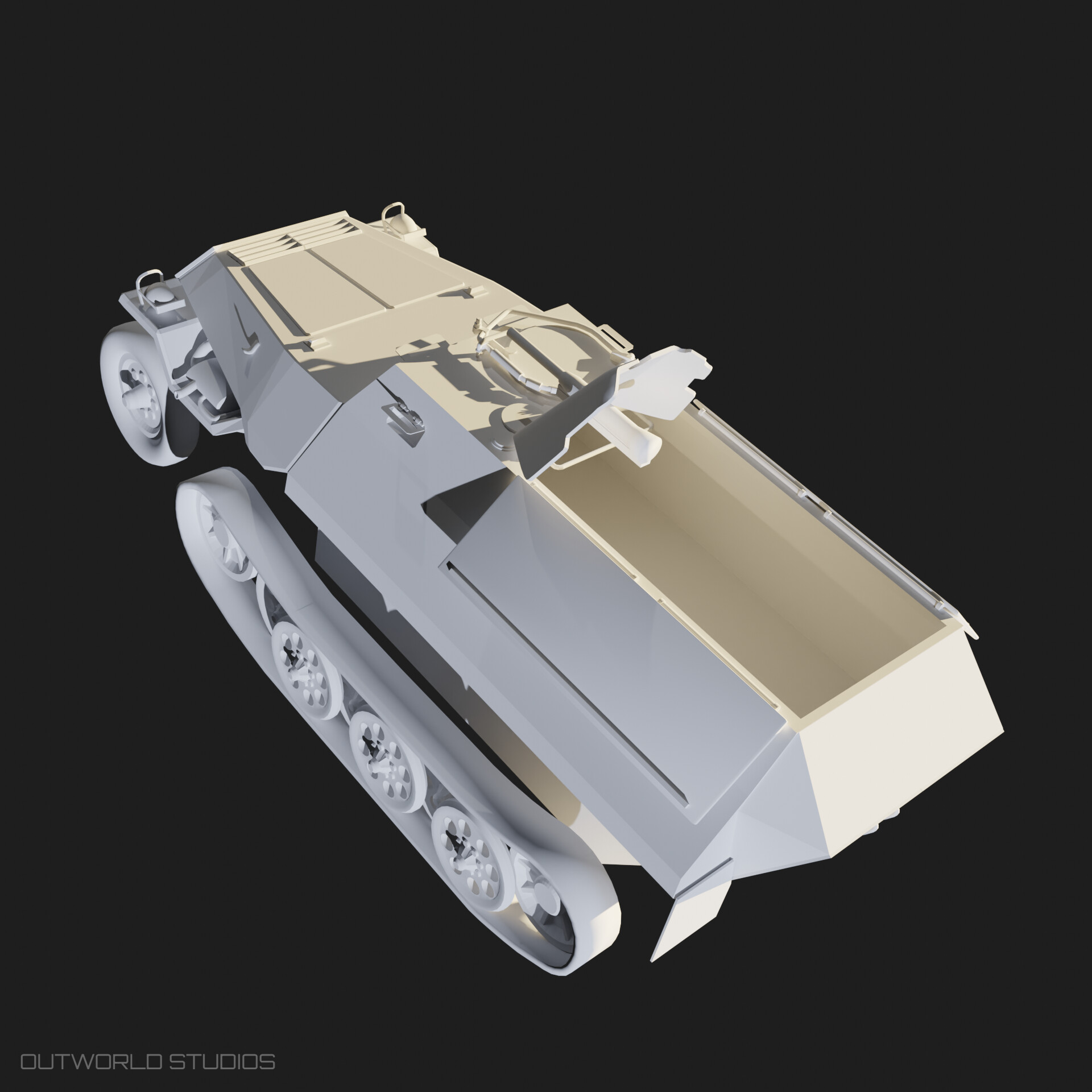 Outworld Studios - German Halftrack SKFDZ 251 WIP