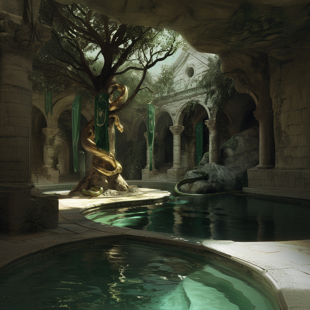 ArtStation - Slytherin's pool 🐍