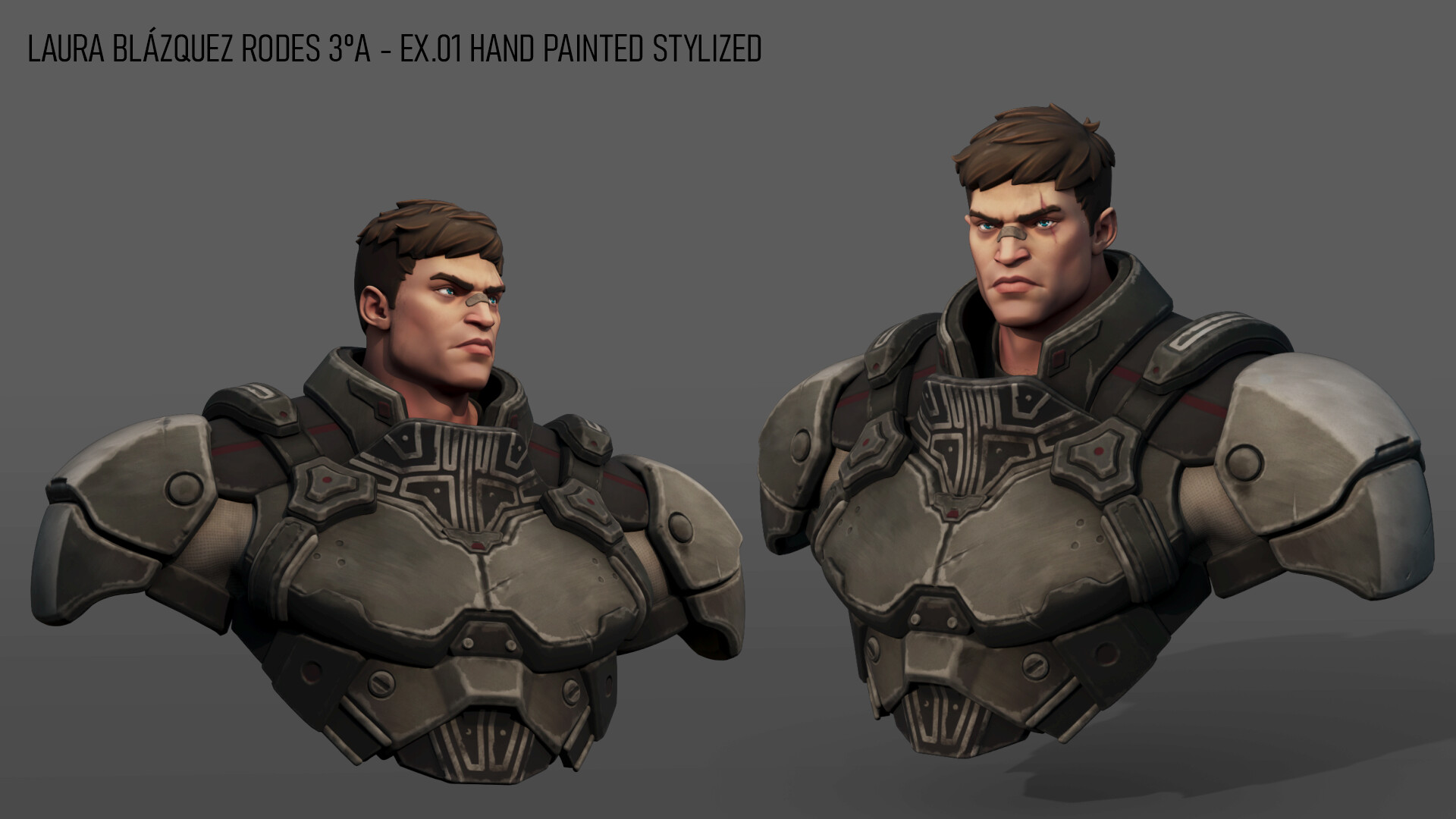 ArtStation - Stylized videogame bust texturing