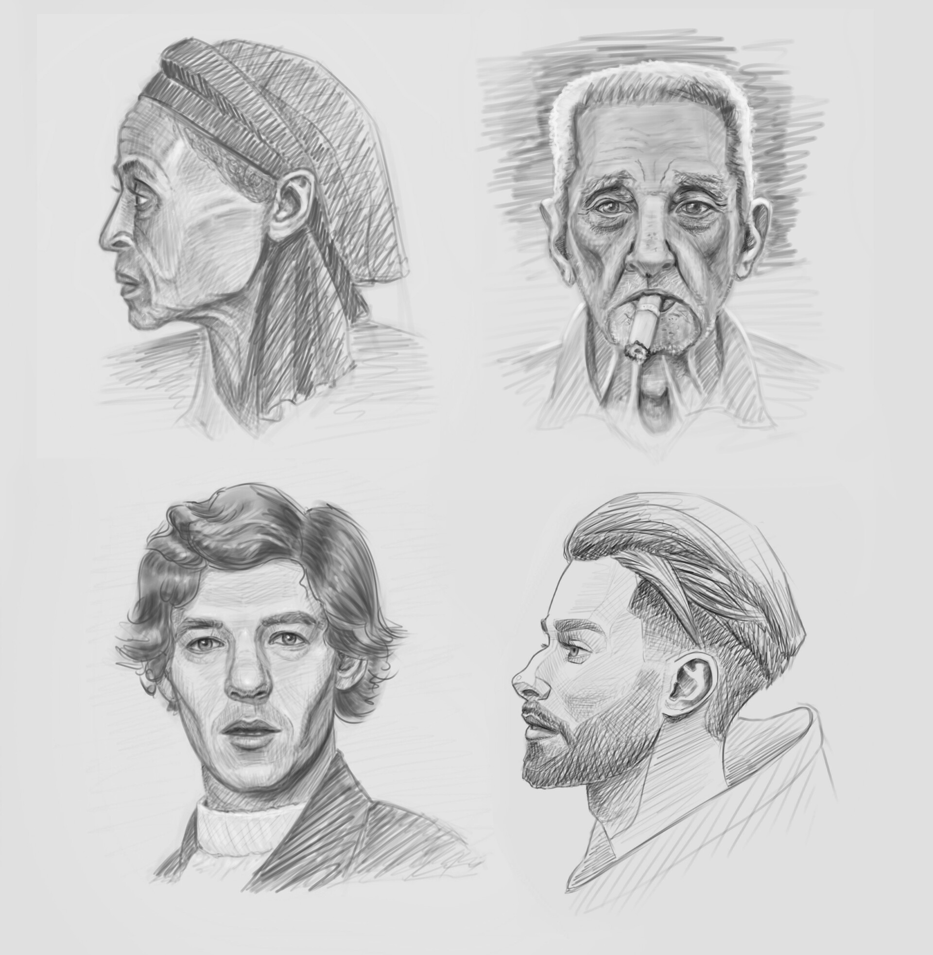 ArtStation - Portraits of people etude