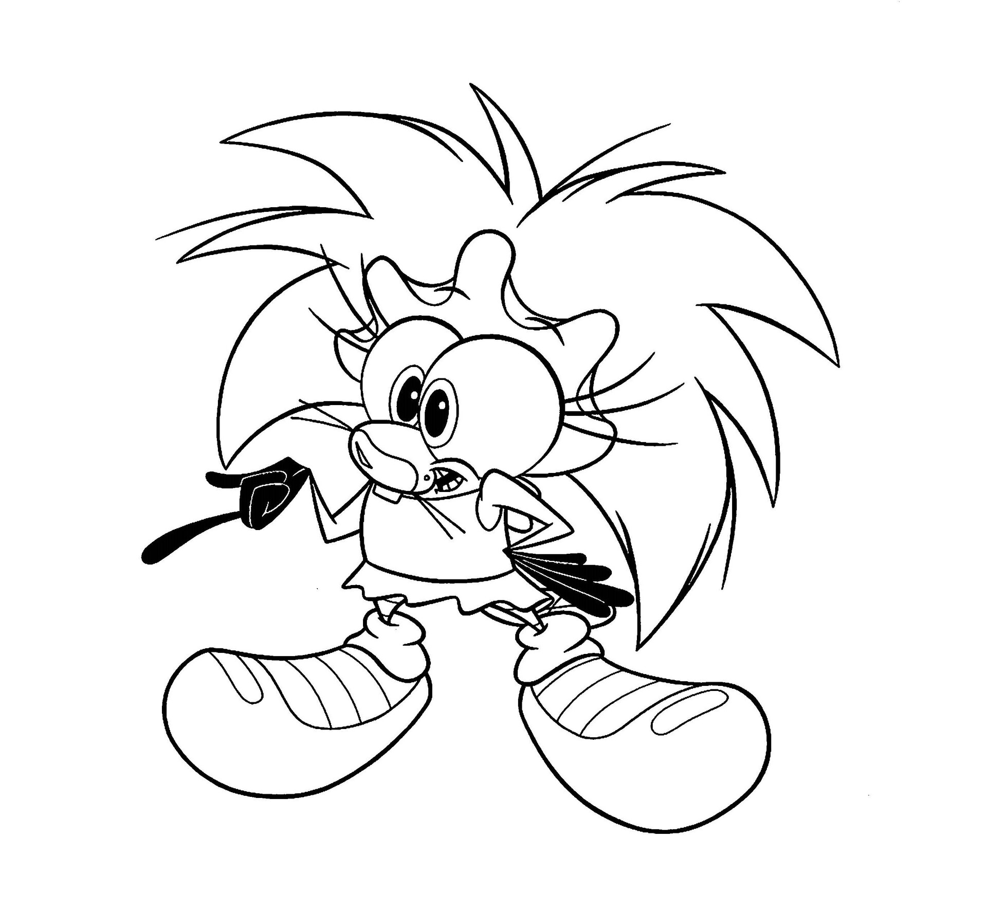 manic the hedgehog coloring pages