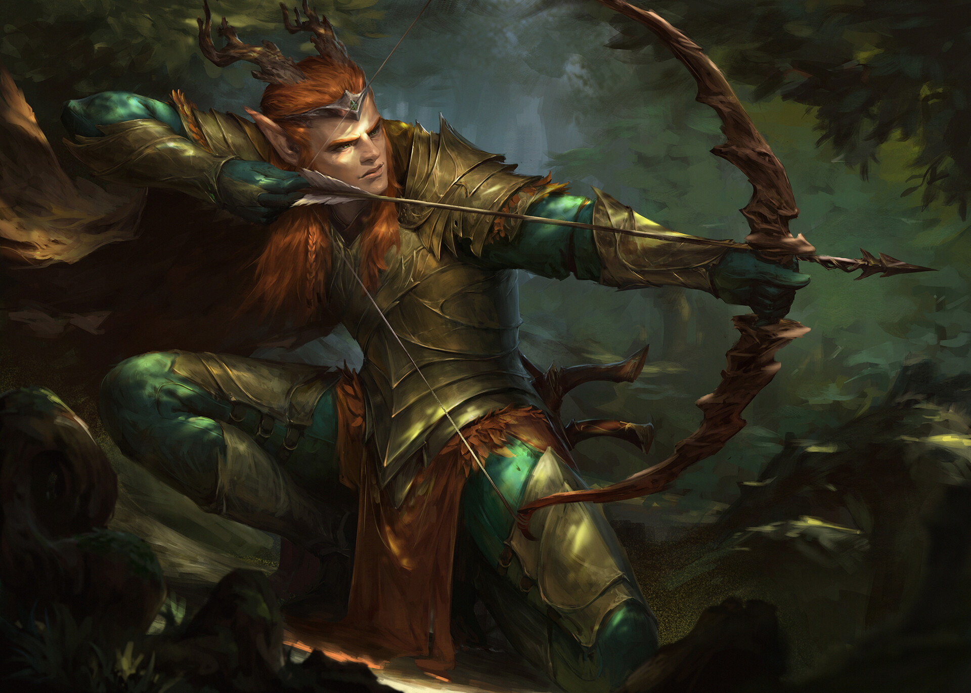 ArtStation - Eladrin elf ranger - DnD Commission work