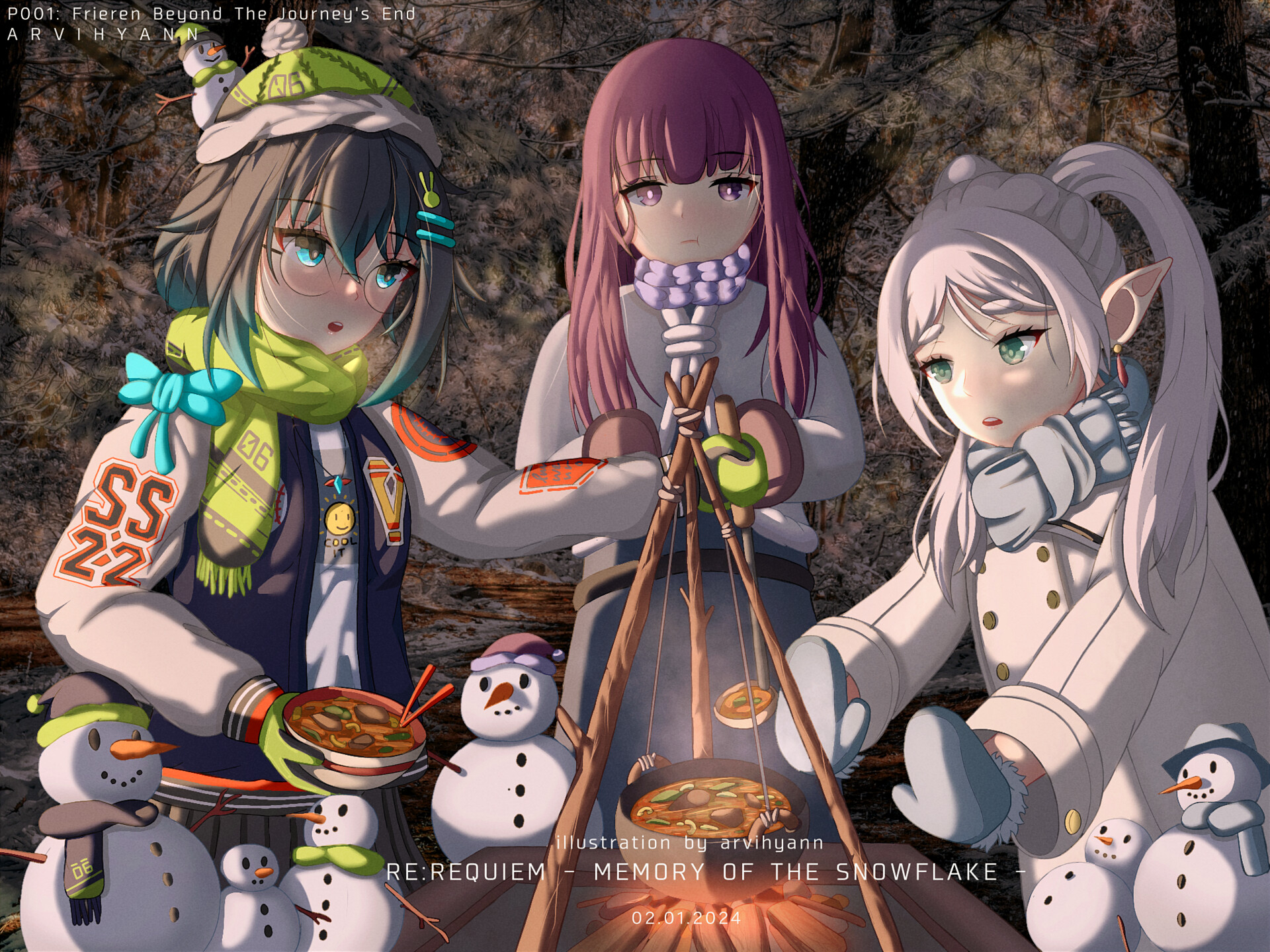 ArtStation - Snowfall with frieren