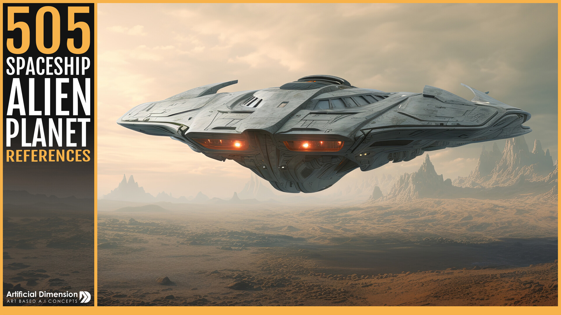 Artificial Dimension - 505 spaceship on an alien planet