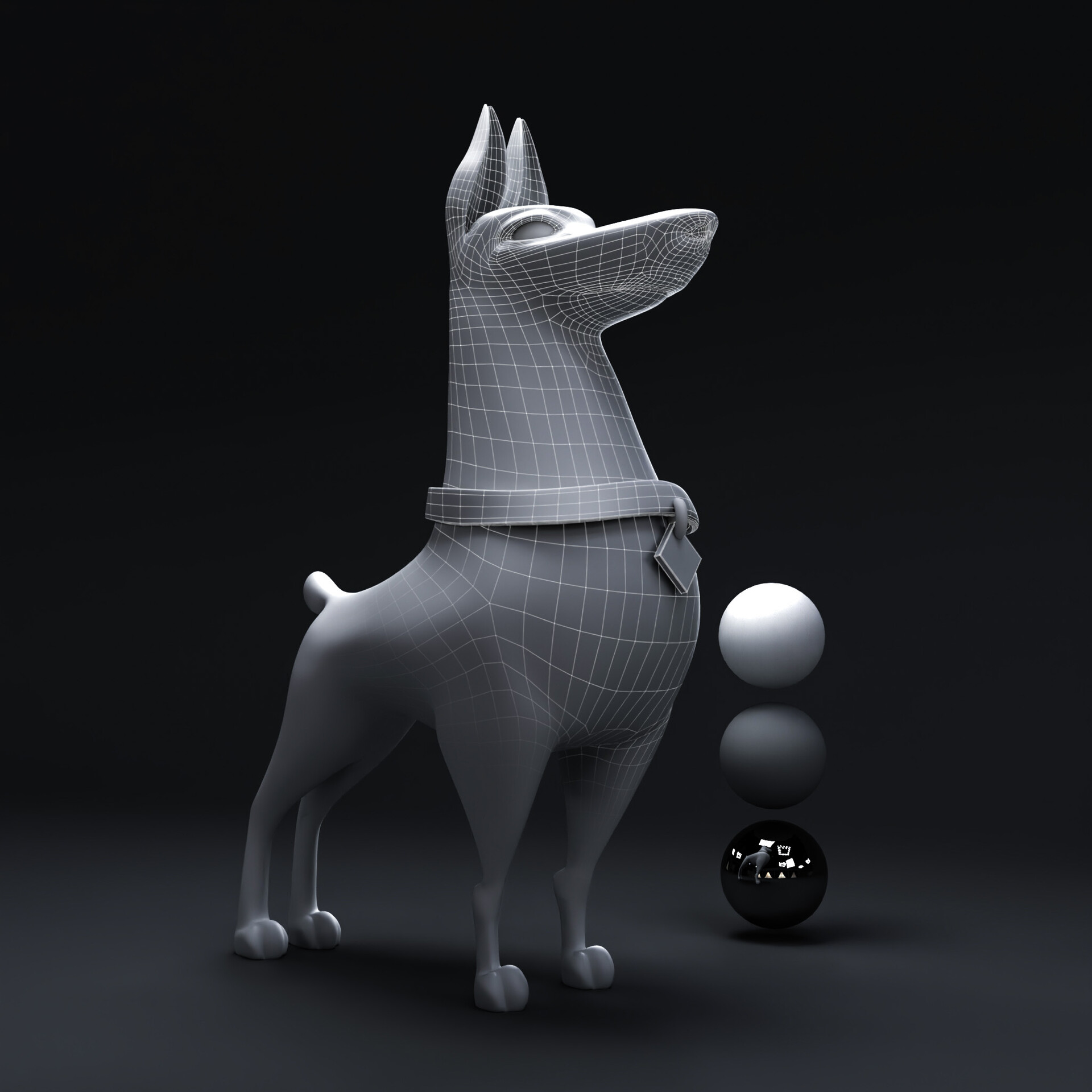 ArtStation - 3D Modeling practice_01(Dog)