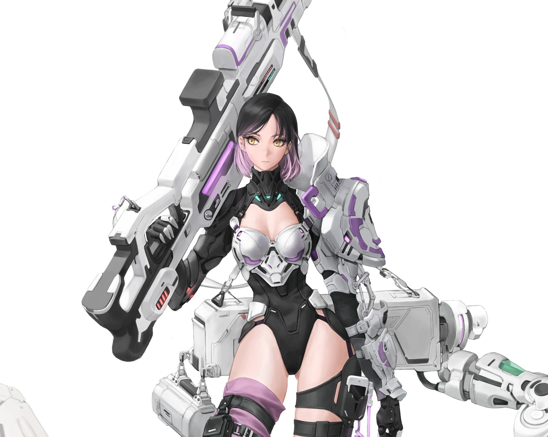 ArtStation - sf gunner (sf 여캐 총
