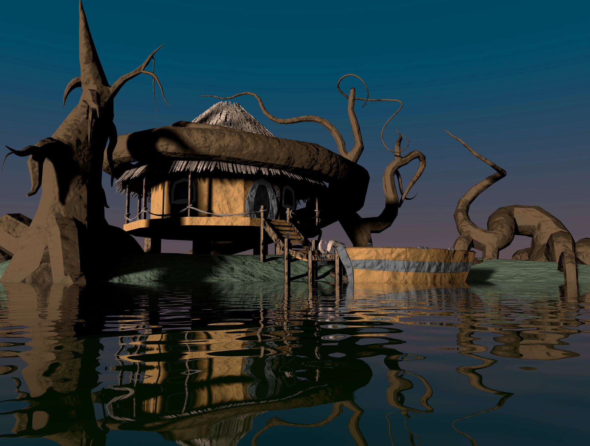 ArtStation - Shaman Hut