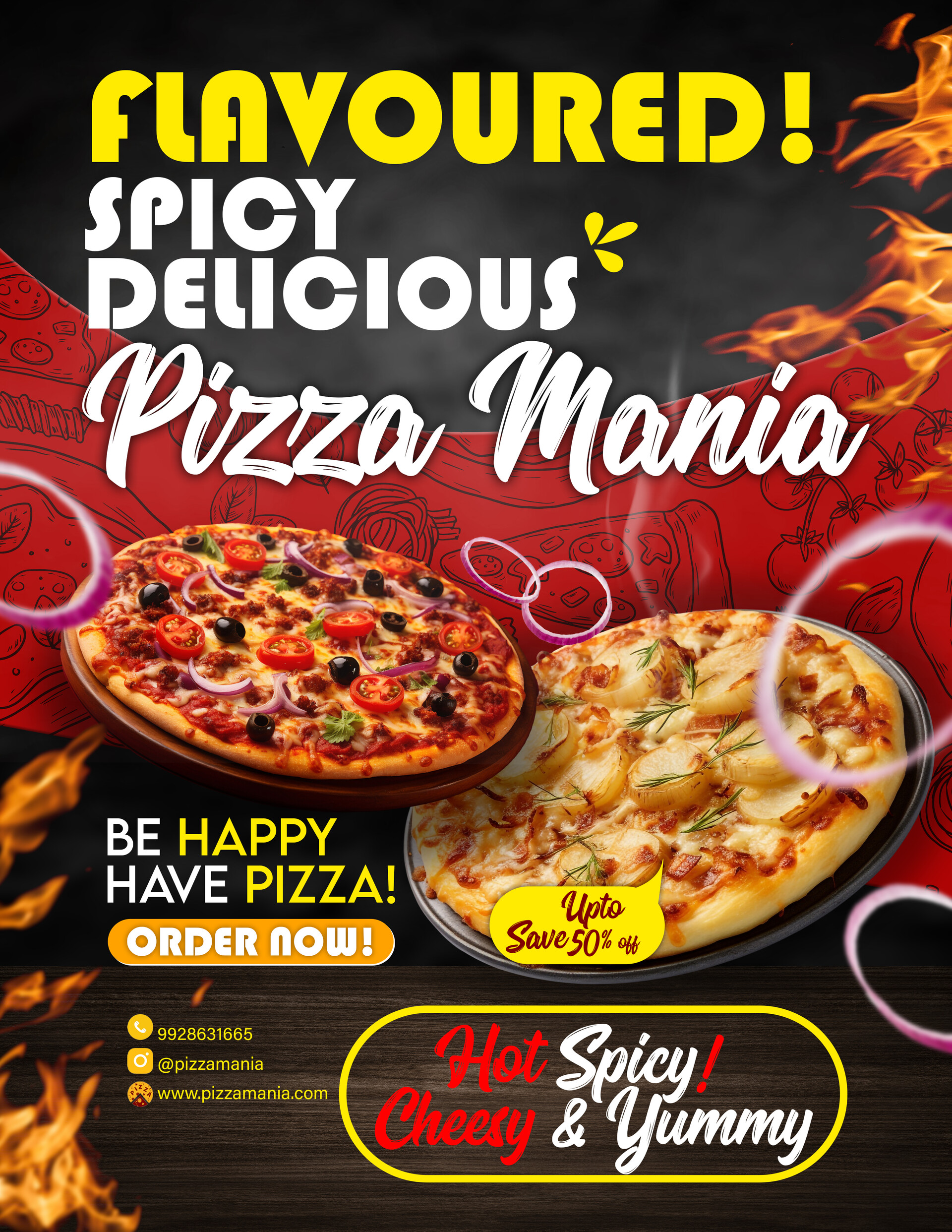 ArtStation - Flavoured Pizza Advertisement