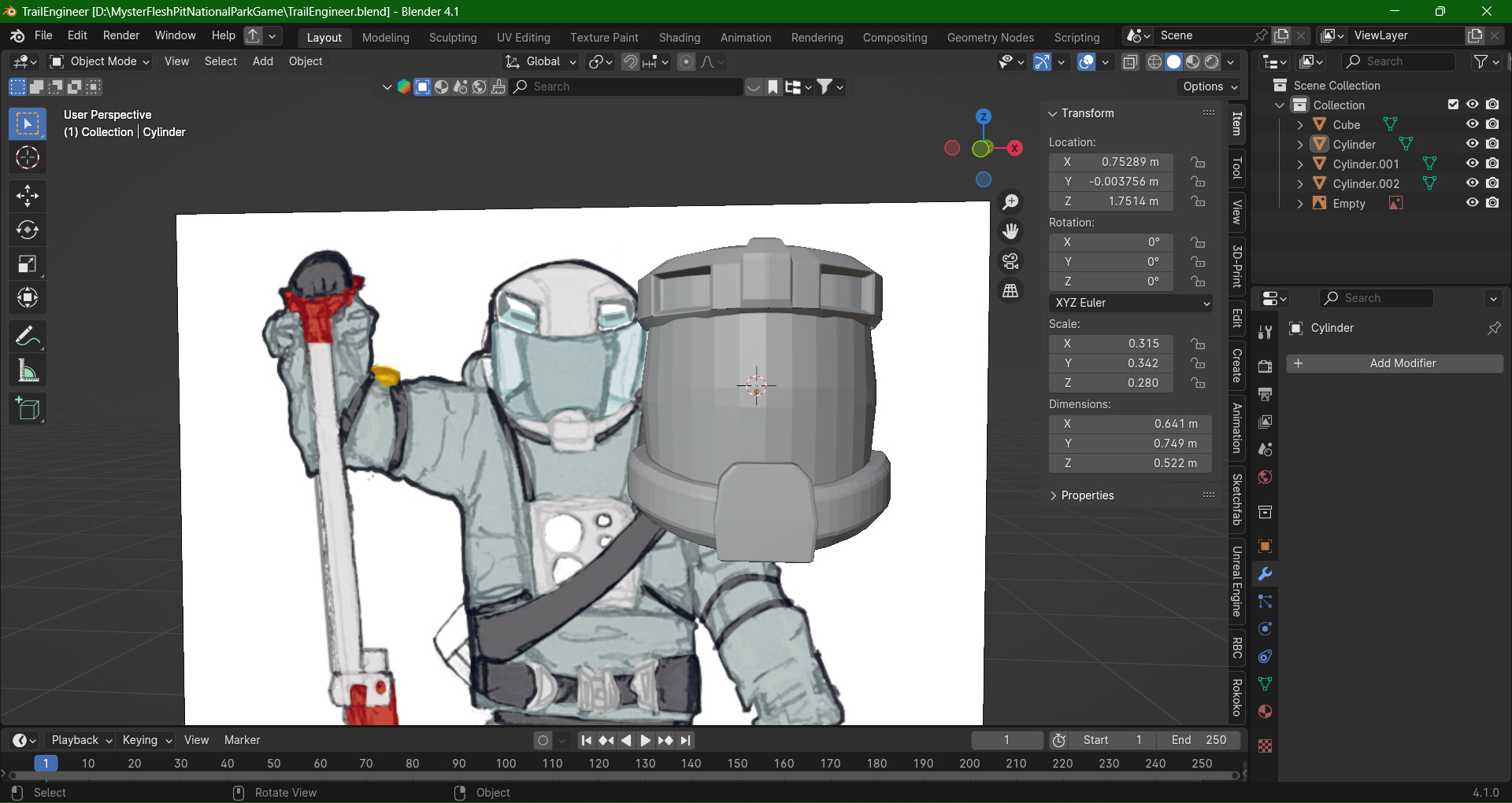 ArtStation - (WIP) Trail Engineer 3d model (Mystery Flesh Pit National ...