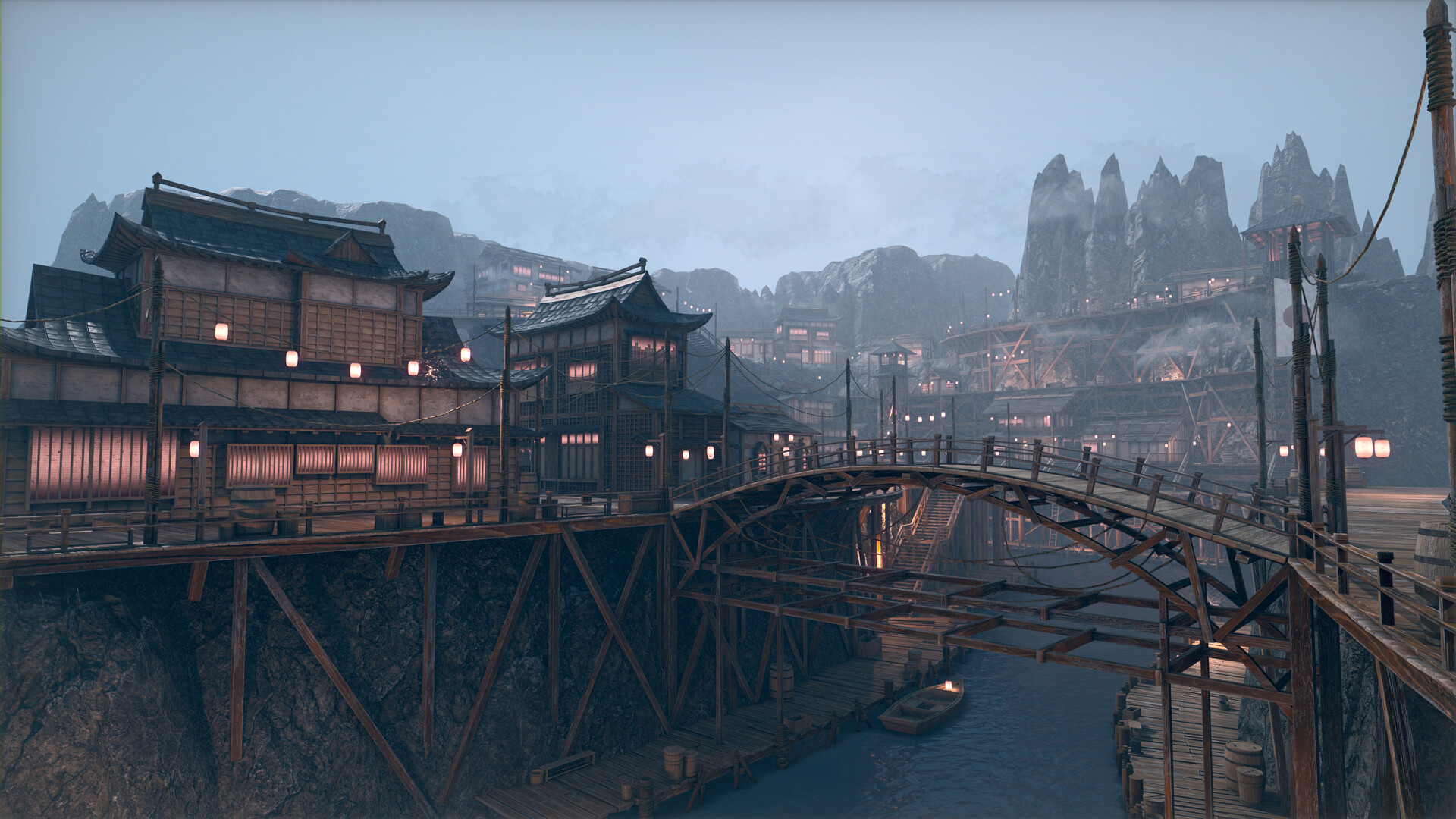 ArtStation - Japanese Stilt Village