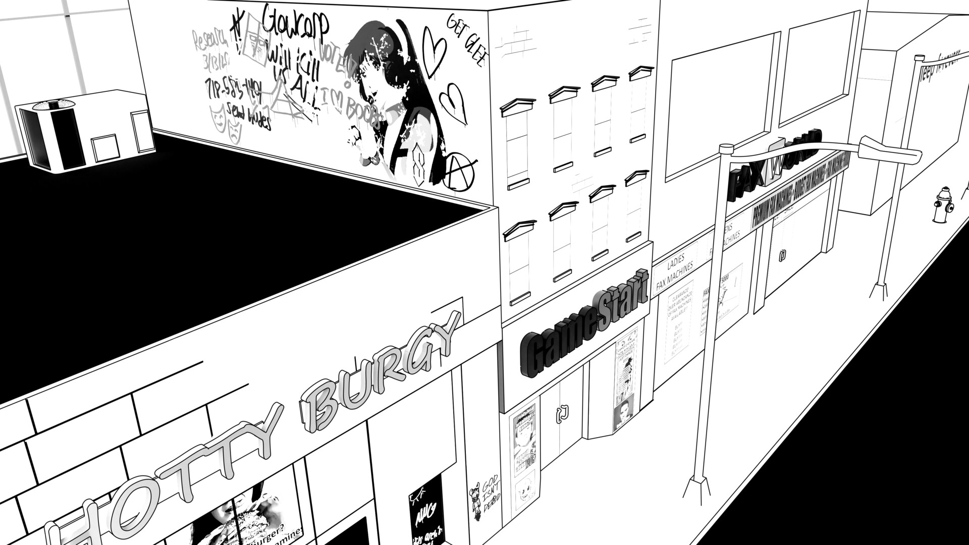 ArtStation - Urban Strip Mall Scene