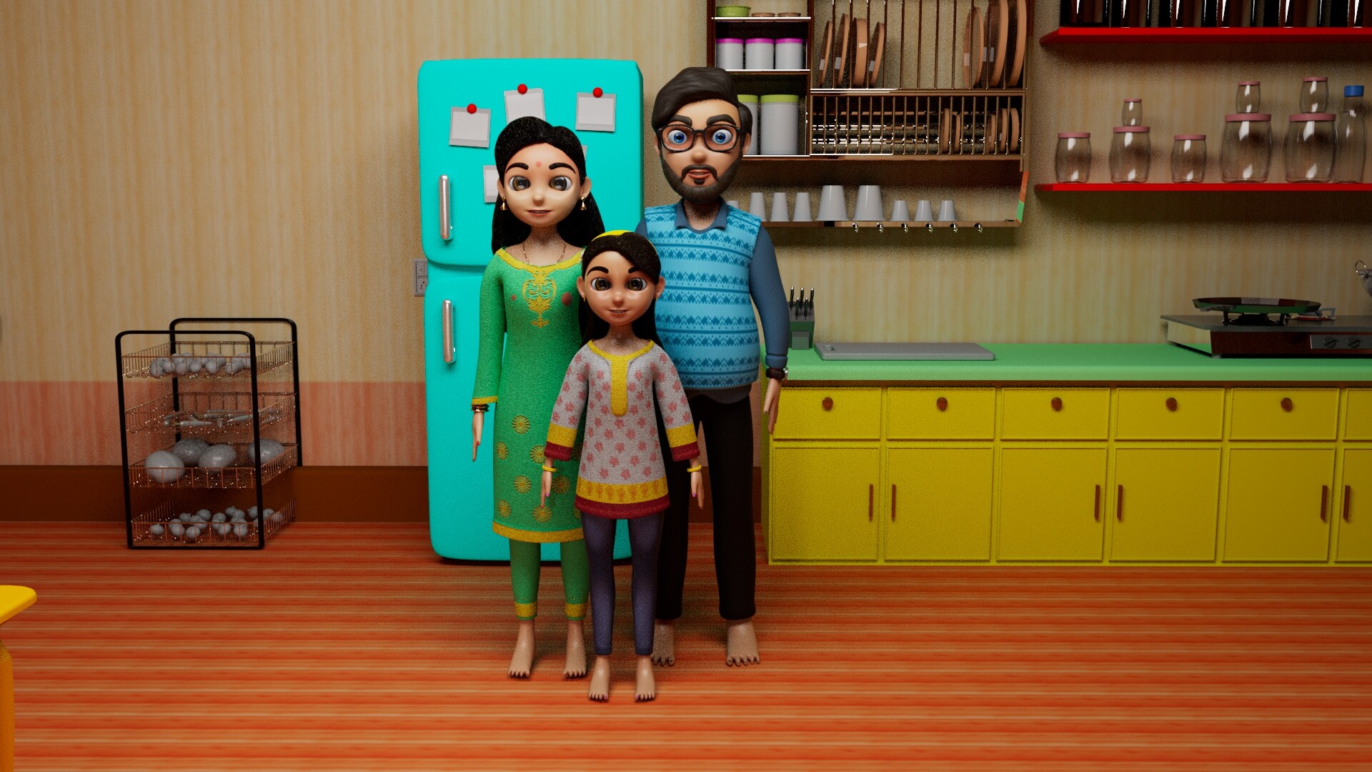 ArtStation - Cartoon Family Character modeling