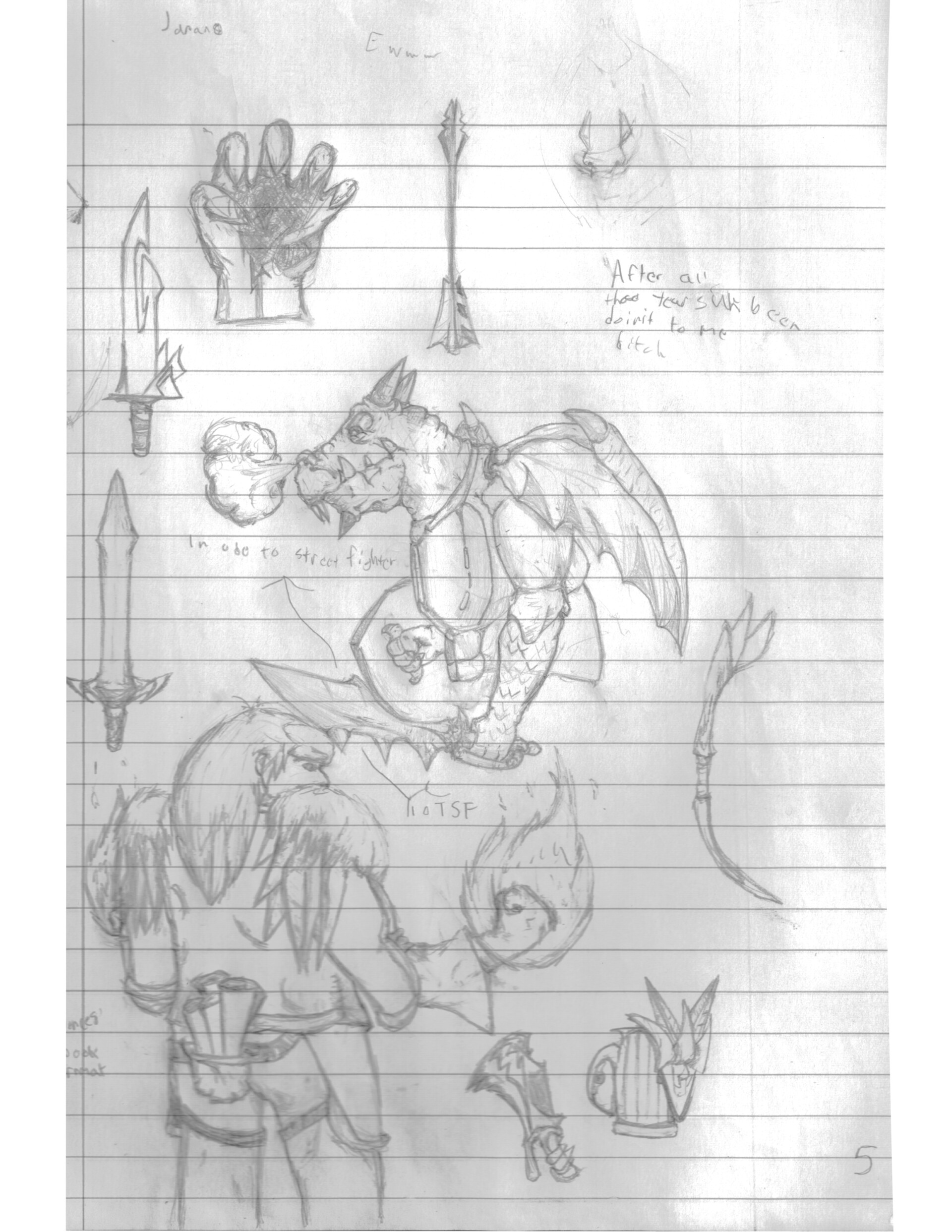 ArtStation - Magic Creatures And Equips sketch-pages