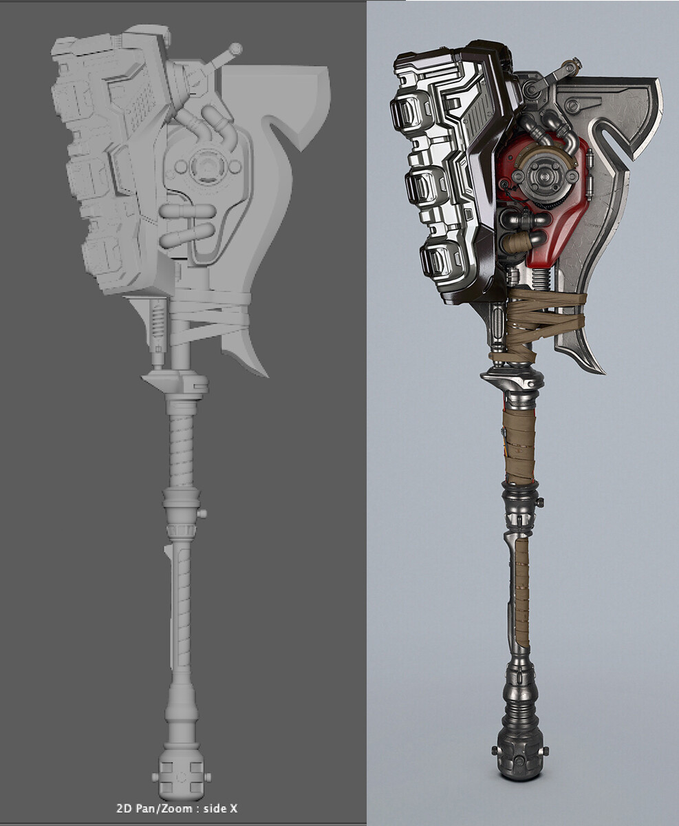 ArtStation - Gravity Hammer - 3D Model