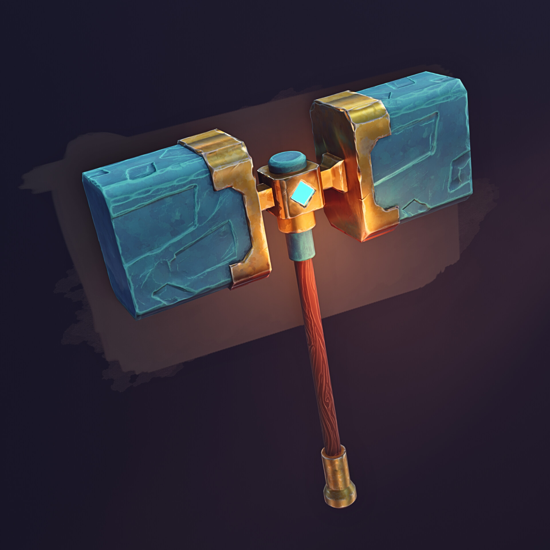 ArtStation - Stylized Fantasy RPG Hammer Prop LowPoly