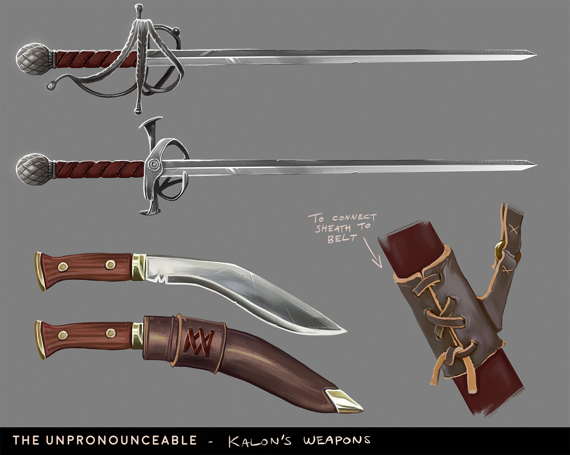 ArtStation - The Unpronounceable - Weapon variations