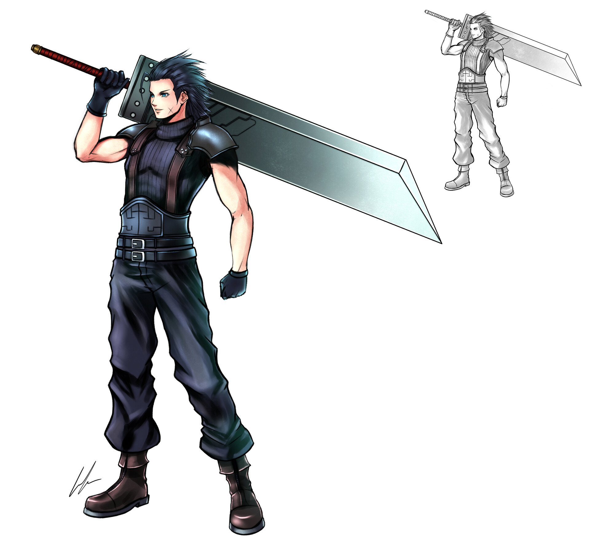 Gary Teo - Dissidia Fanart - Zack Fair from Final Fantasy VII