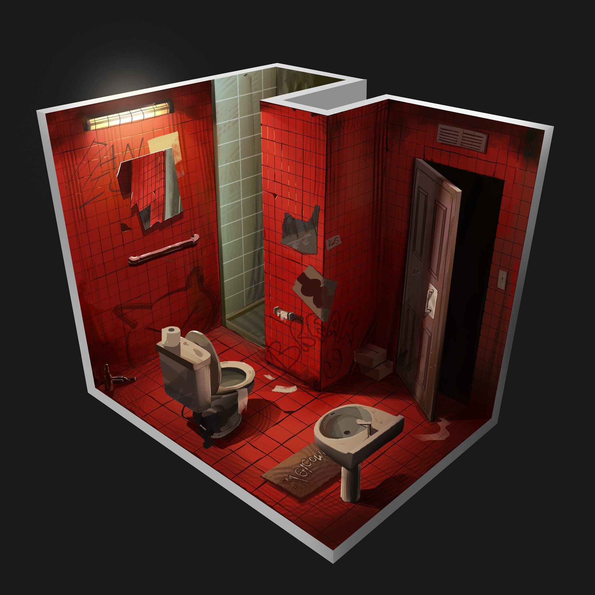 ArtStation - Broken Bathroom