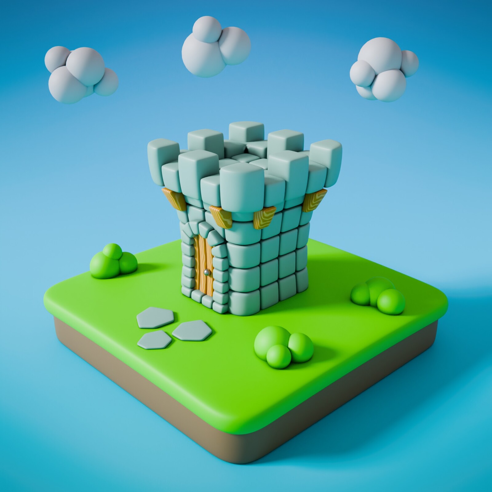 Tobias Schmid - Lowpoly Castle