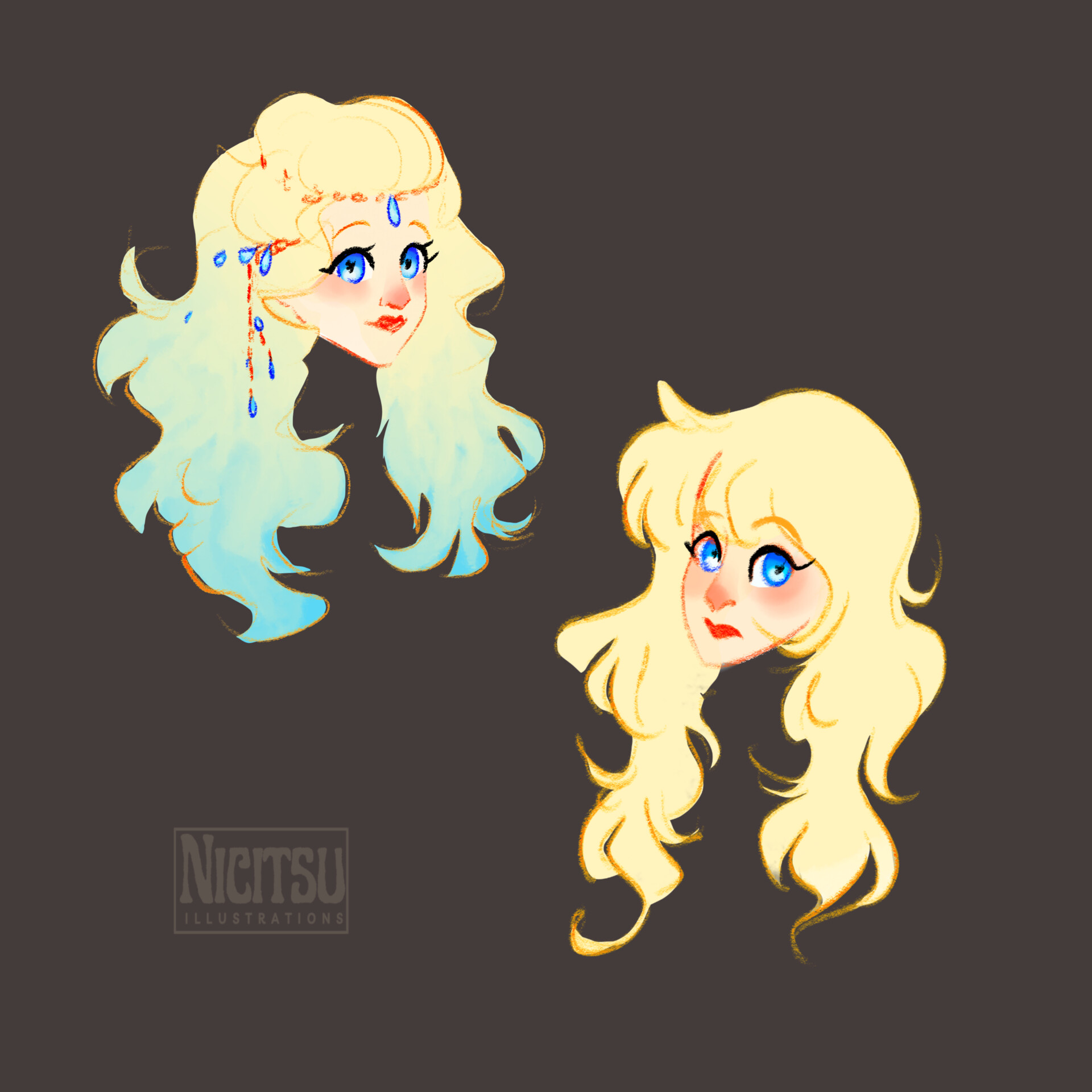 ArtStation - Water fairy OCs sketch