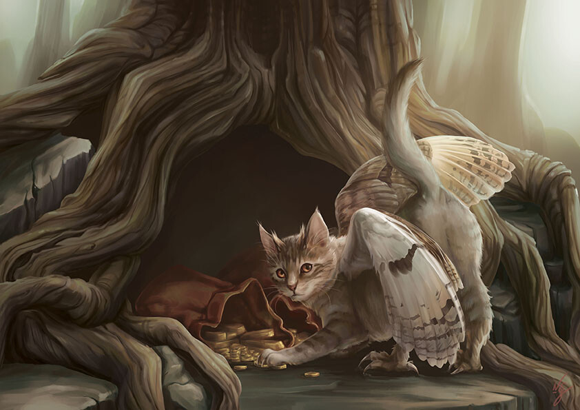 ArtStation - Caowl - creature / Mtg Practice